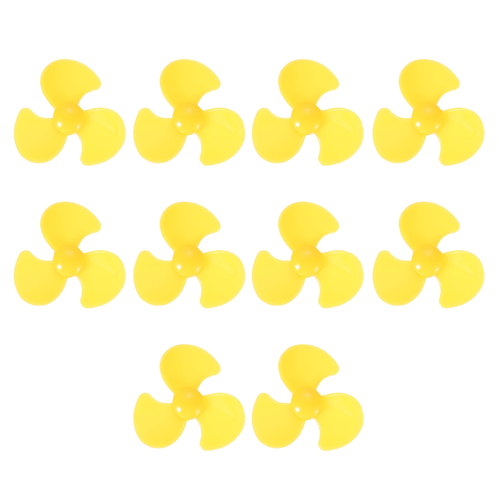 Uxcell 2mm DC Motor Shaft Propeller, 30mm Fan Shape 3-blade Plastic ...