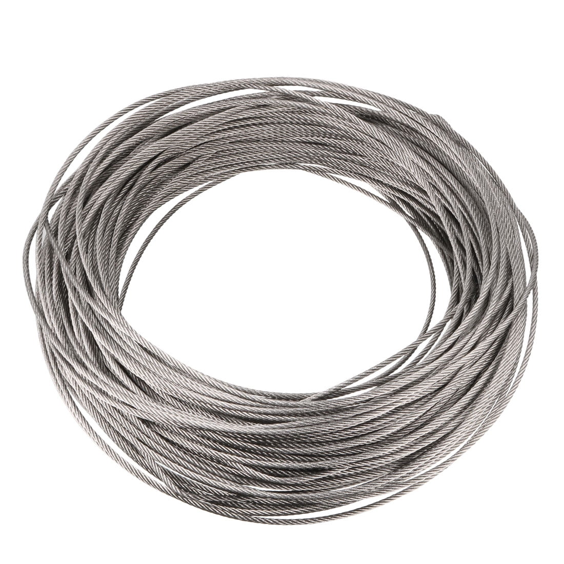 Uxcell 2mm Dia 47m 154.2ft Length 304 Stainless Steel Wire Rope Cable ...