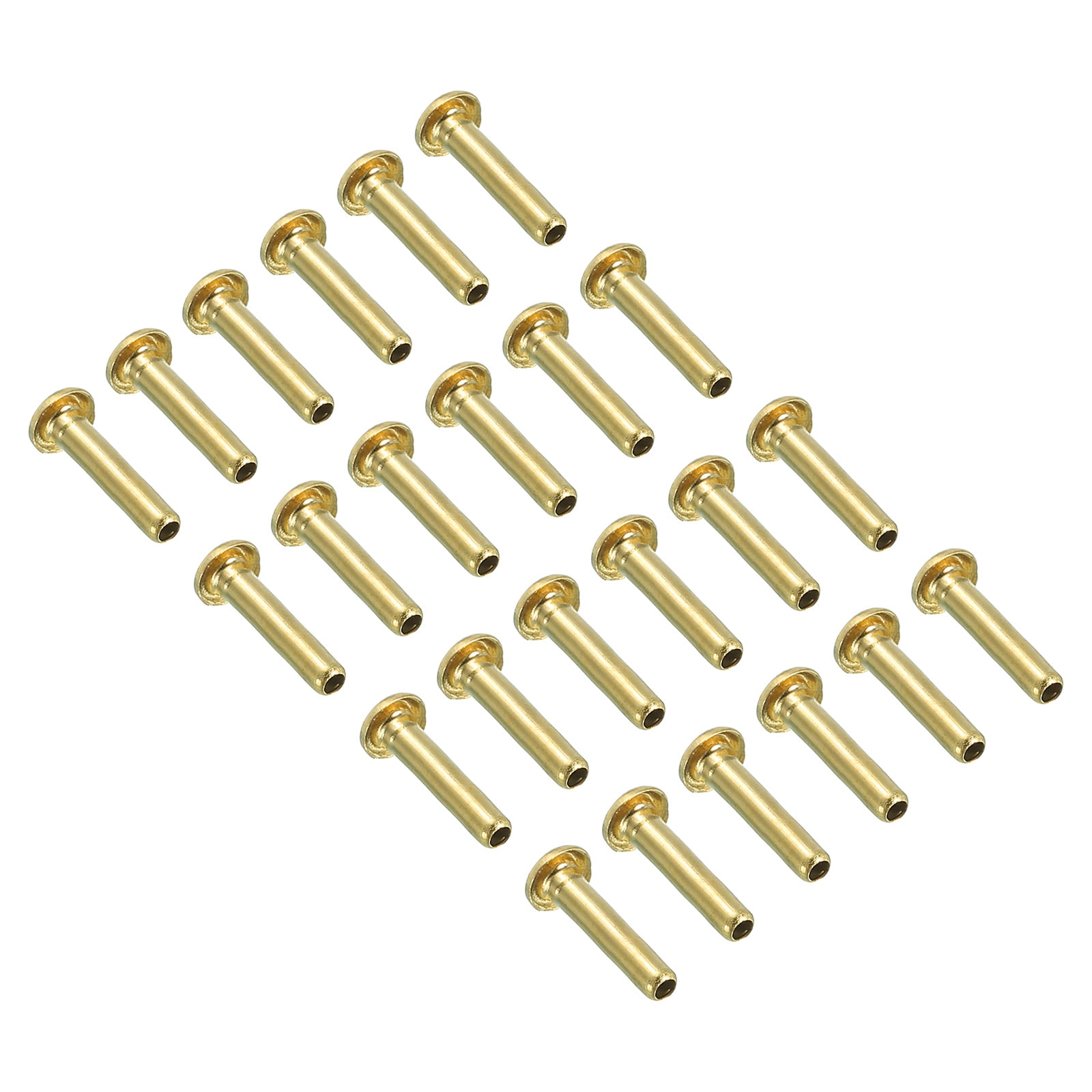 Uxcell 2mm ID 4mm OD Brass Compression Insert, 24Pcs Insert Tube ...