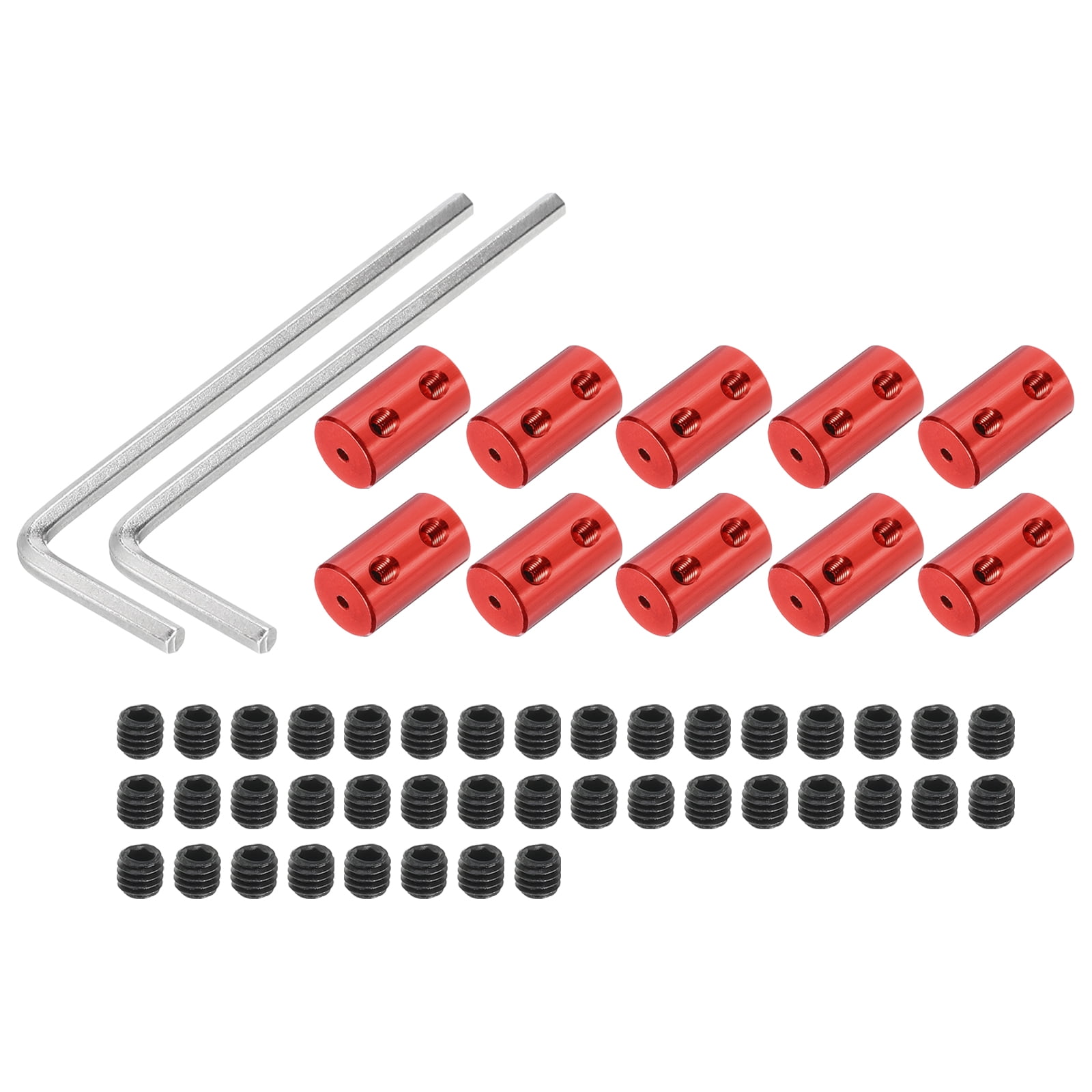 Uxcell 2mm to 3mm Bore Rigid Coupling 20mm x 12mm M4 Aluminum Alloy ...