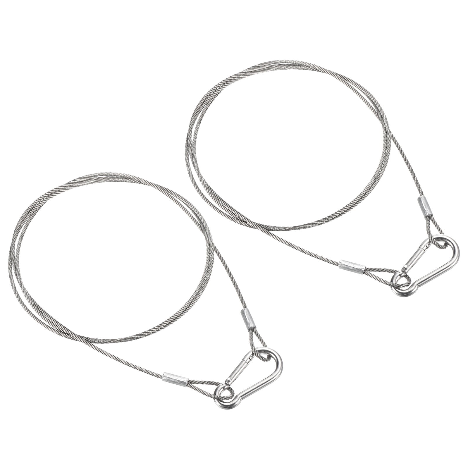 Uxcell 2mm x 1m/3.3ft Security Cable Steel Luggage Lock Wire Rope ...