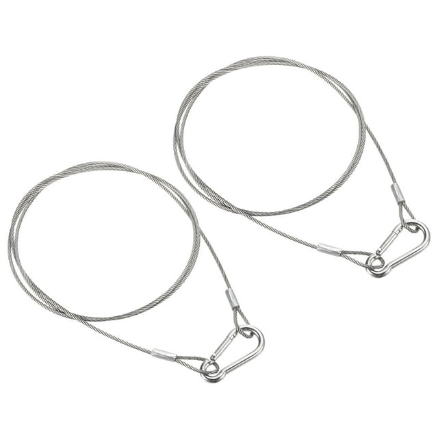 Uxcell 2mm x 1m/3.3ft Security Cable Steel Luggage Lock Wire Rope ...