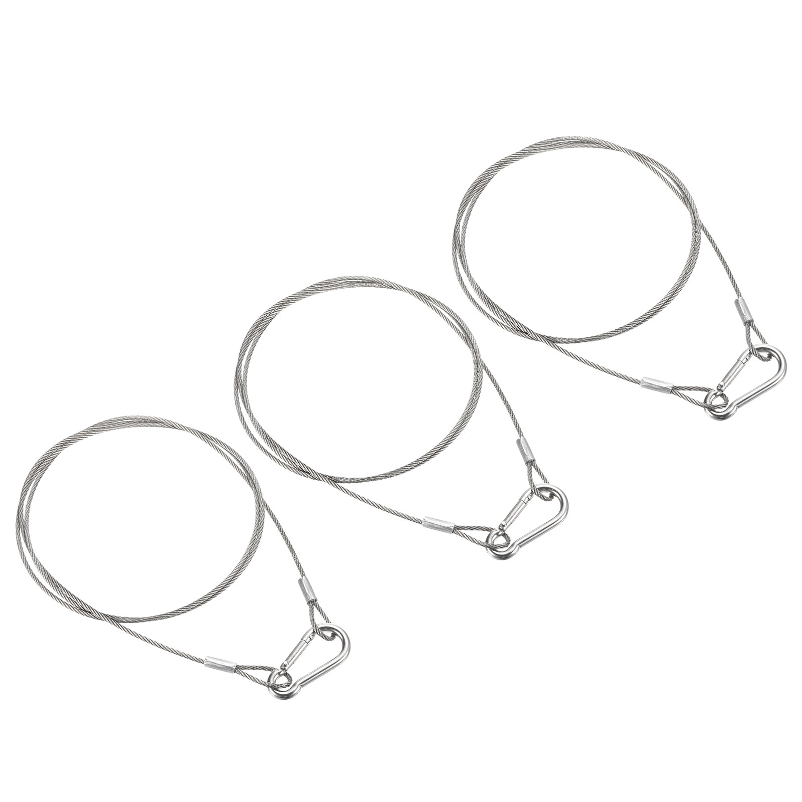 Uxcell 2mm x 1m/3.3ft Security Cable Steel Luggage Lock Wire Rope ...