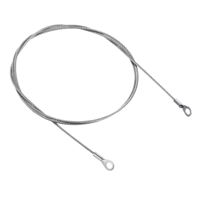 Uxcell 2mmx100cm Stainless Steel Lanyard Cable Eyelets Ended Wire Rope ...