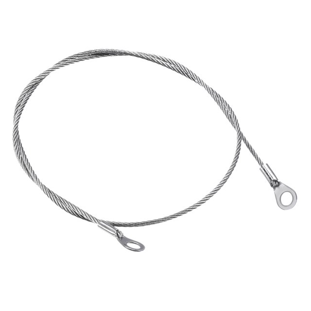 Uxcell 2mmx50cm Stainless Steel Lanyard Cable Eyelets Ended Wire Rope 4 ...
