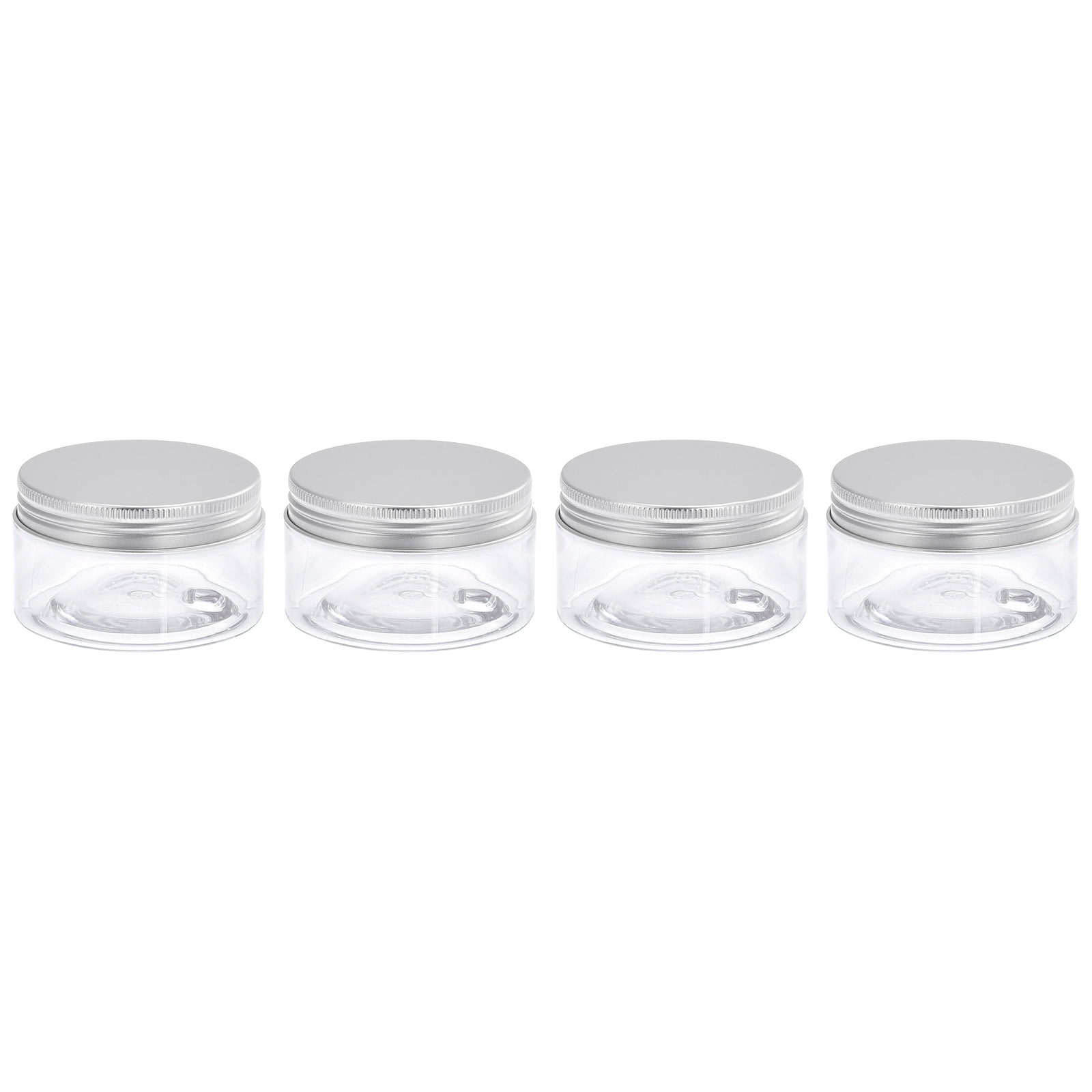Uxcell 2oz/ 50ml Round Plastic Jars with Silver Aluminum Screw Top Lid ... Uxcell 2oz/ 50ml Round Plastic Jars with Silver Aluminum Screw Top Lid ...