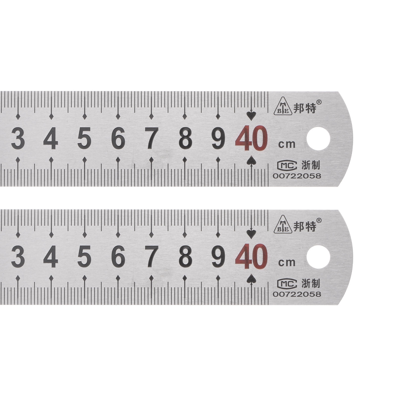 Uxcell 2pack Stainless Steel Ruler, 16" Metal Rulers 1.14" Wide Inch ...