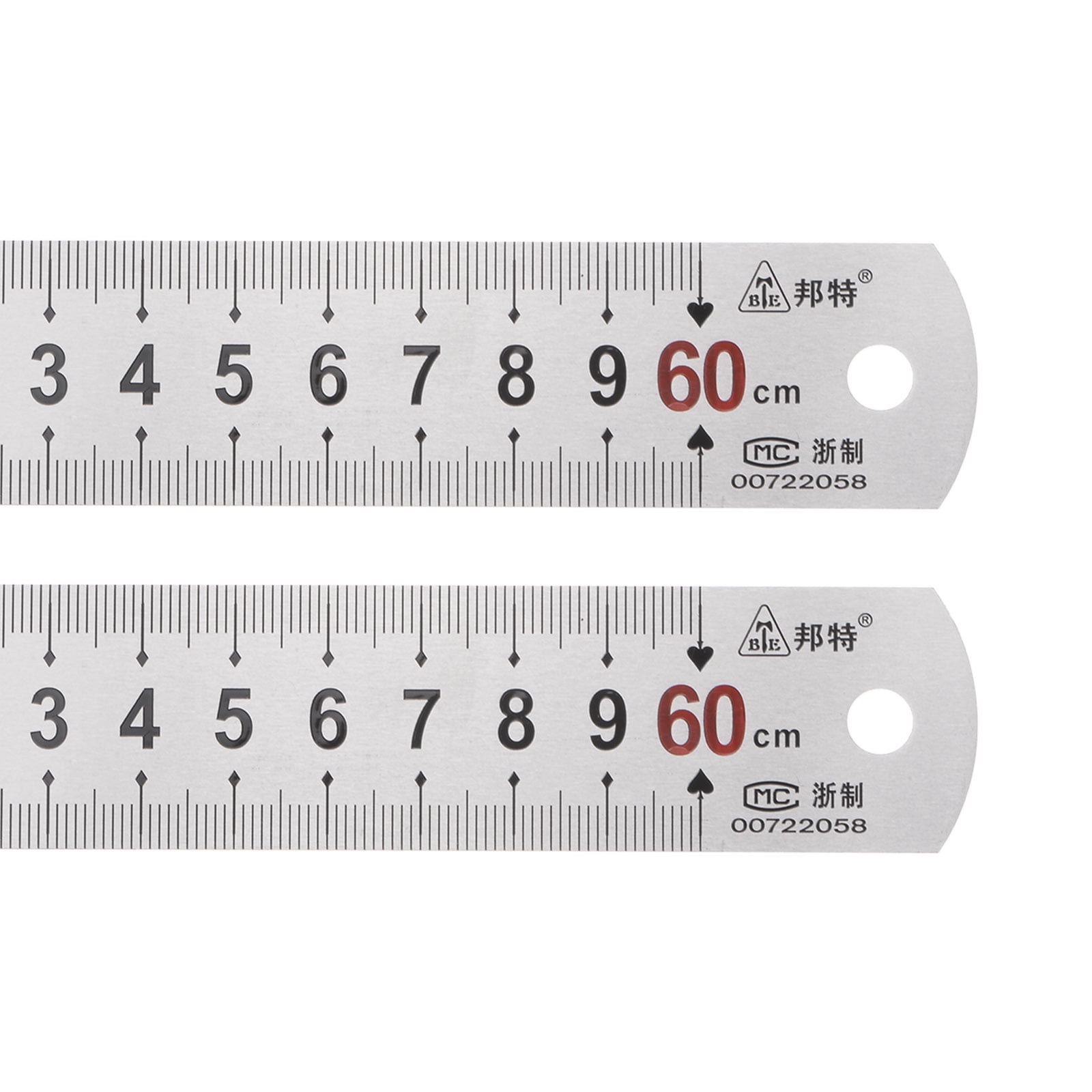 Uxcell 2pack Stainless Steel Ruler, 24" Metal Rulers 1.14" Wide Inch ...