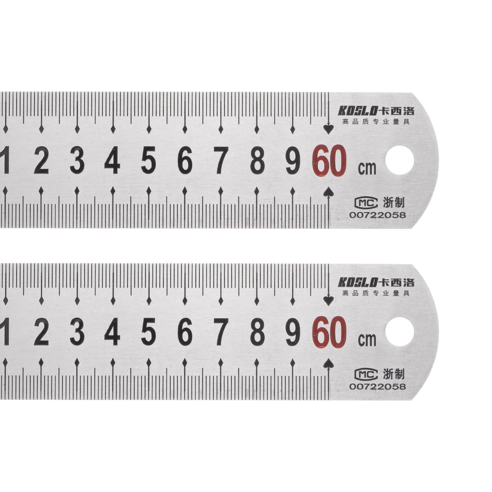 Uxcell 2pack Stainless Steel Ruler, 24" Metal Rulers 1.5" Wide Inch and ...