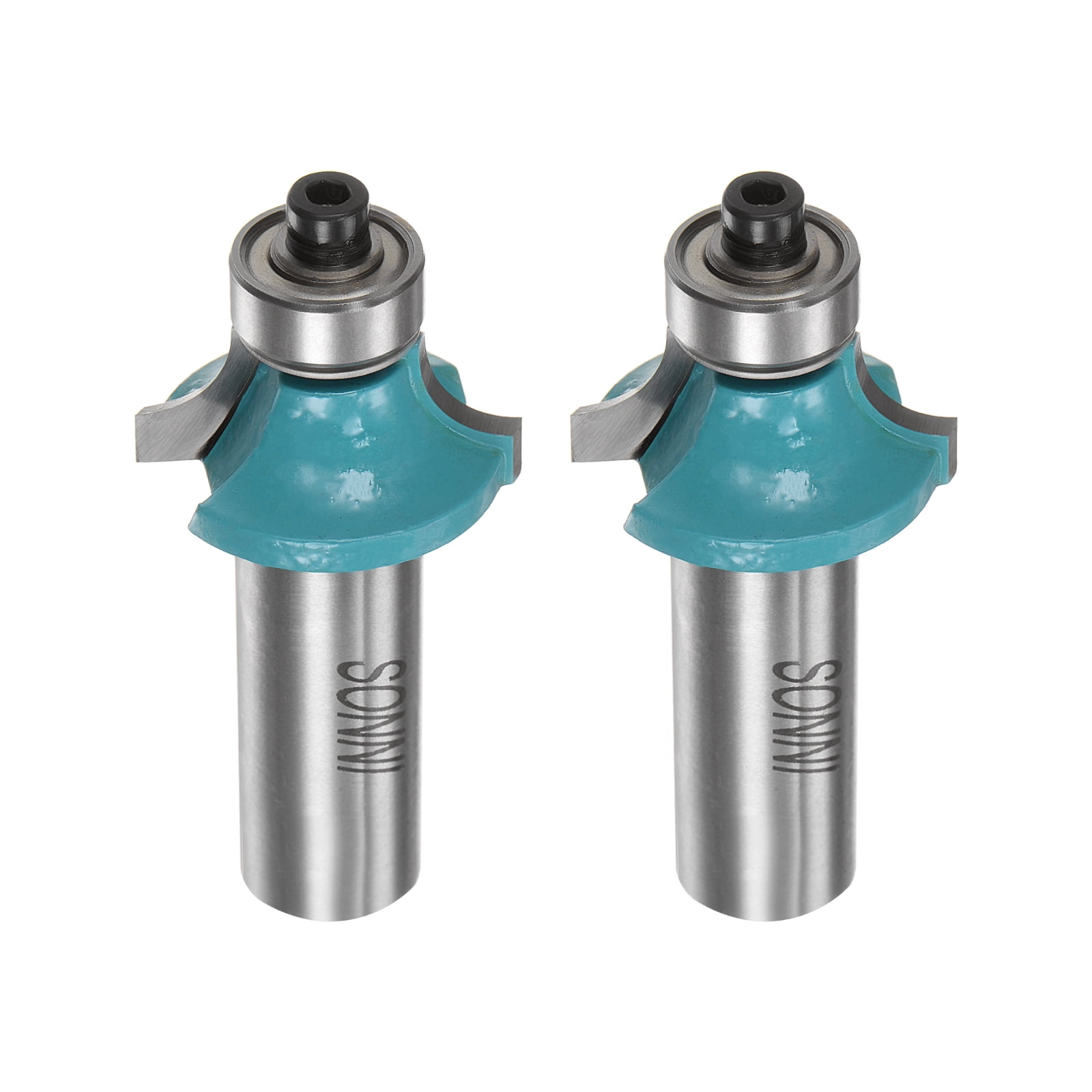 Uxcell 2packs Roundover Router Bit 1/2 Shank 1/4" Radius Carbide Tipped ...