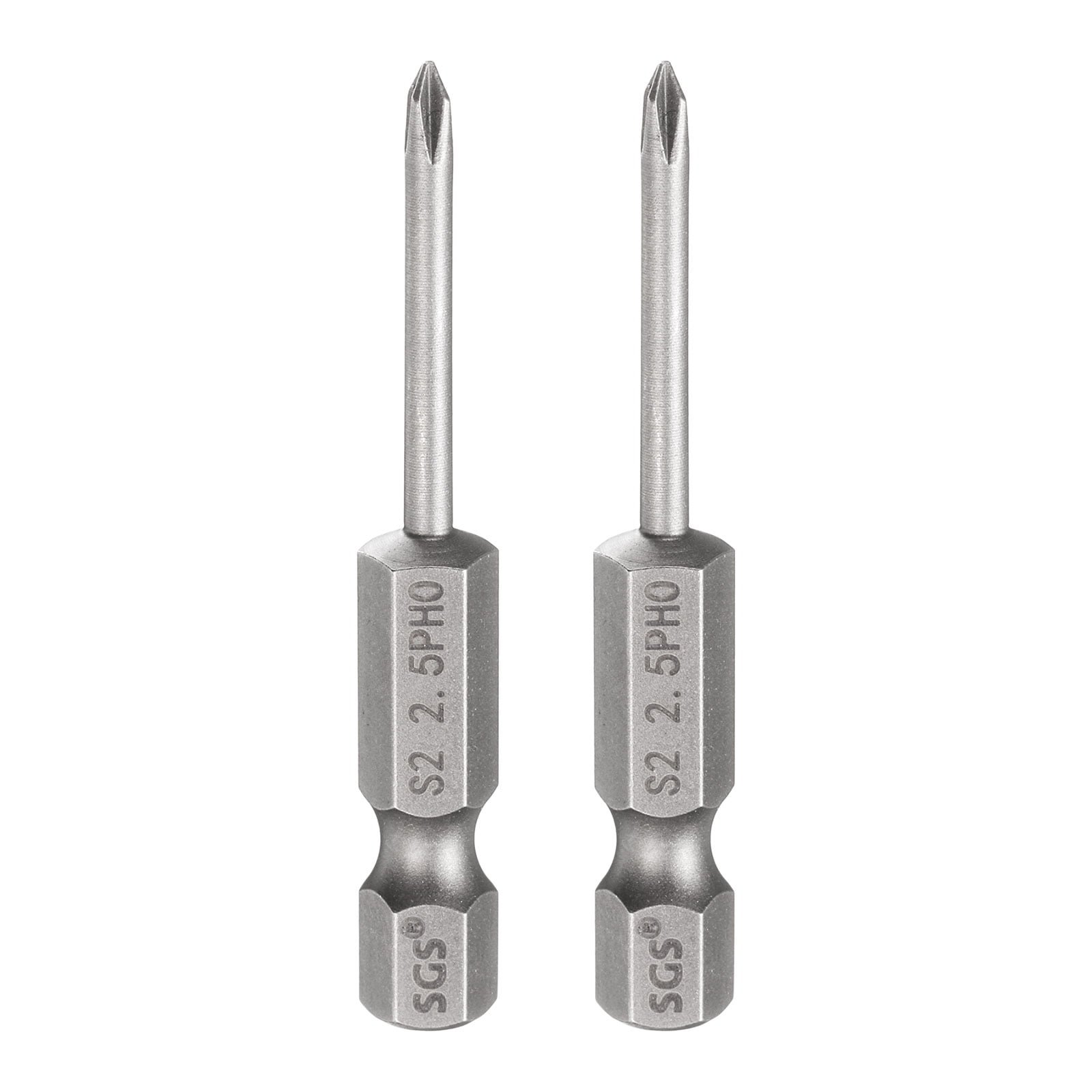 Uxcell 2pcs #00 Phillips Screwdriver Bit PH00 1/4" Hex Shank 2" (50mm ...