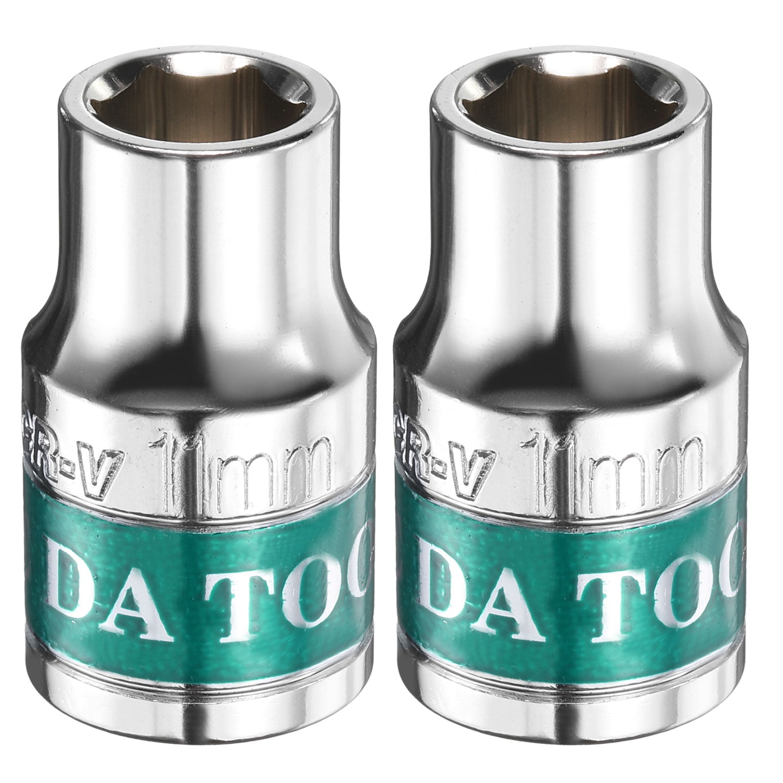 Uxcell 2pcs 1/2" Drive 6 Points Socket 11mm CR-V Metric Shallow Socket ...