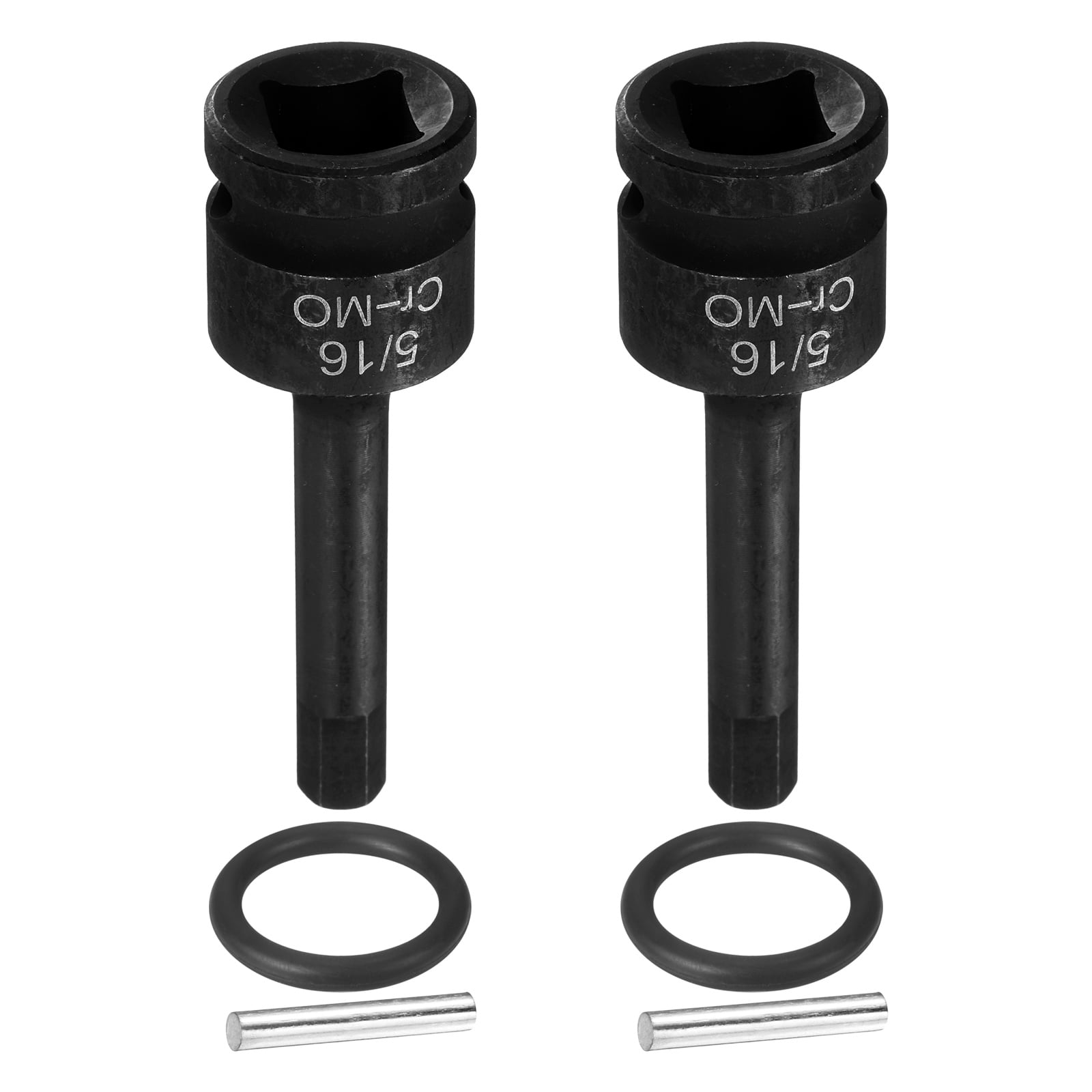 Uxcell 2pcs 1/2" Drive Impact Hex Bit Socket 5/16 Inch SAE CR-MO Steel ...