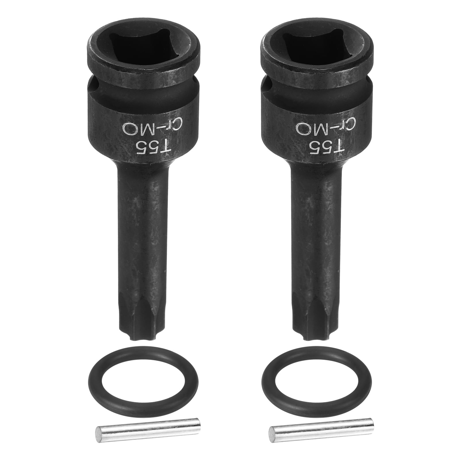 Uxcell 2pcs 1/2" Drive Torx Bit Socket T55 Impact 6 Point Star Bit Sockets CR-MO Steel with ...