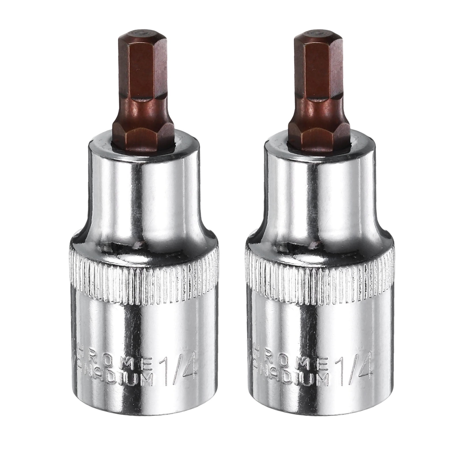 Uxcell 2pcs 1/4" Hex Bit Socket 1/2" Square Drive SAE Extension Impact ...