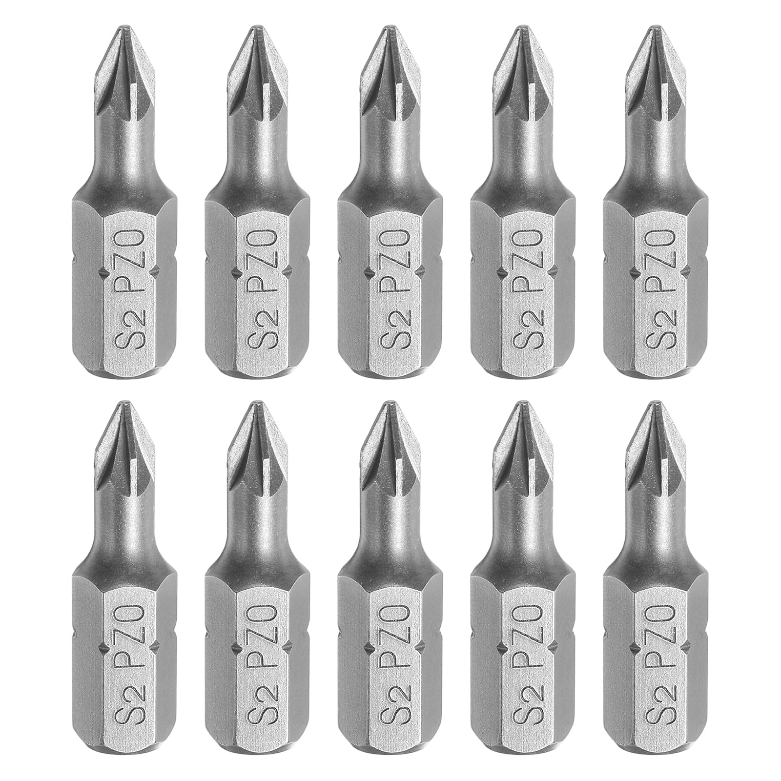 Uxcell 10pcs 1/4" Hex Shank PZ0 Magnetic Head 1" Length S2 Screwdriver ...
