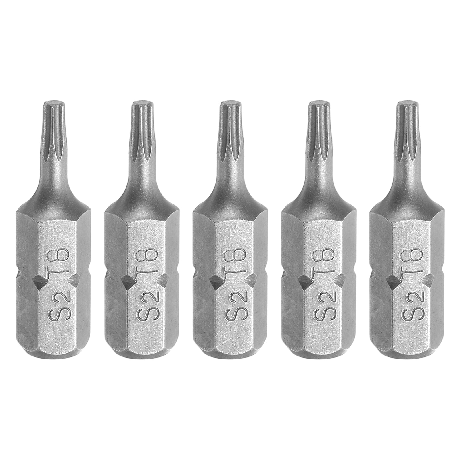 Uxcell 5pcs 1/4" Hex Shank T8 Head Magnetic 1" Length S2 Torx ...
