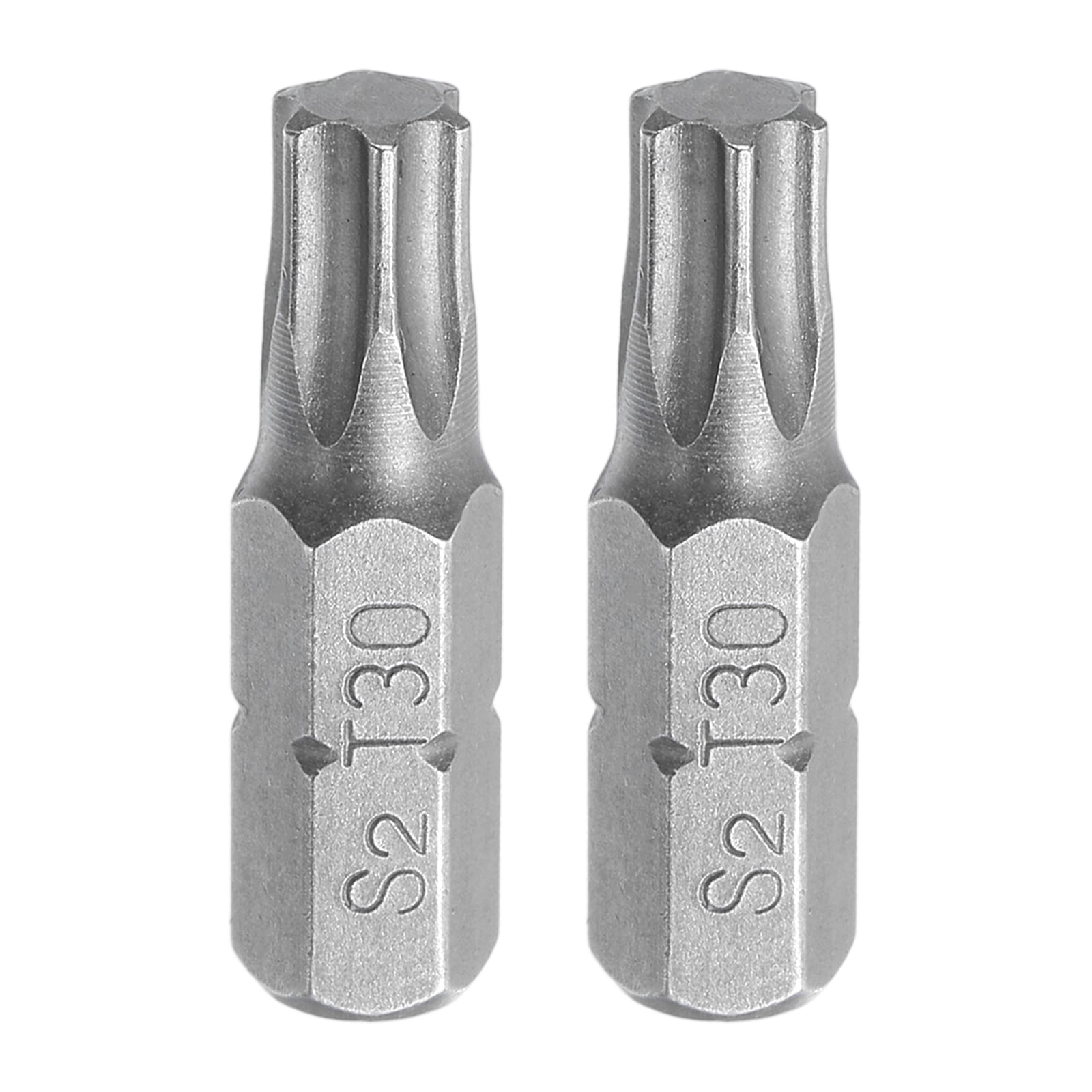Uxcell 2pcs 1/4" Hex Shank T30 Head 1" Length S2 Torx Screwdriver Bit ...