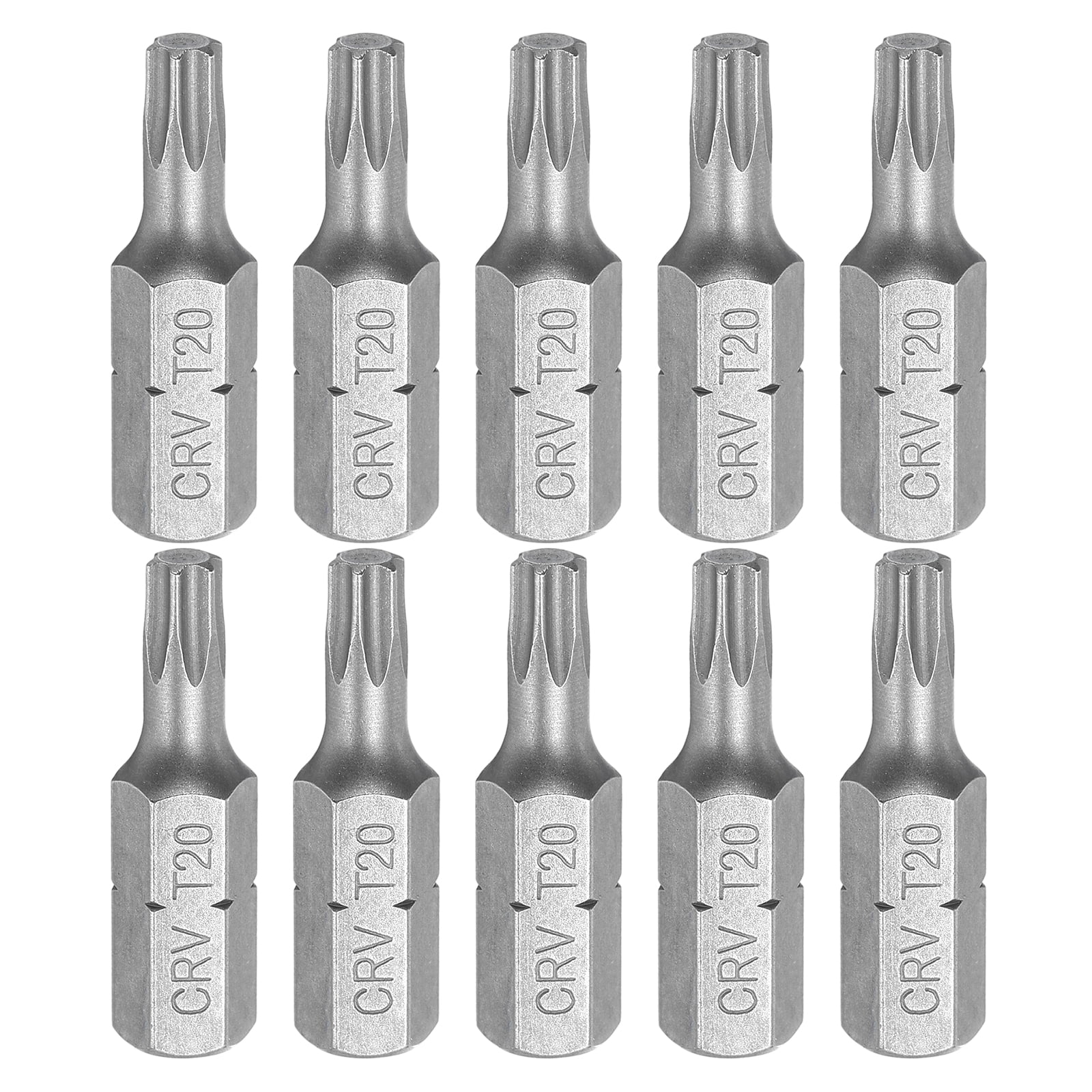 Uxcell 10pcs 1/4" Hex Shank T20 Head 1" Length Torx Screwdriver Bit ...
