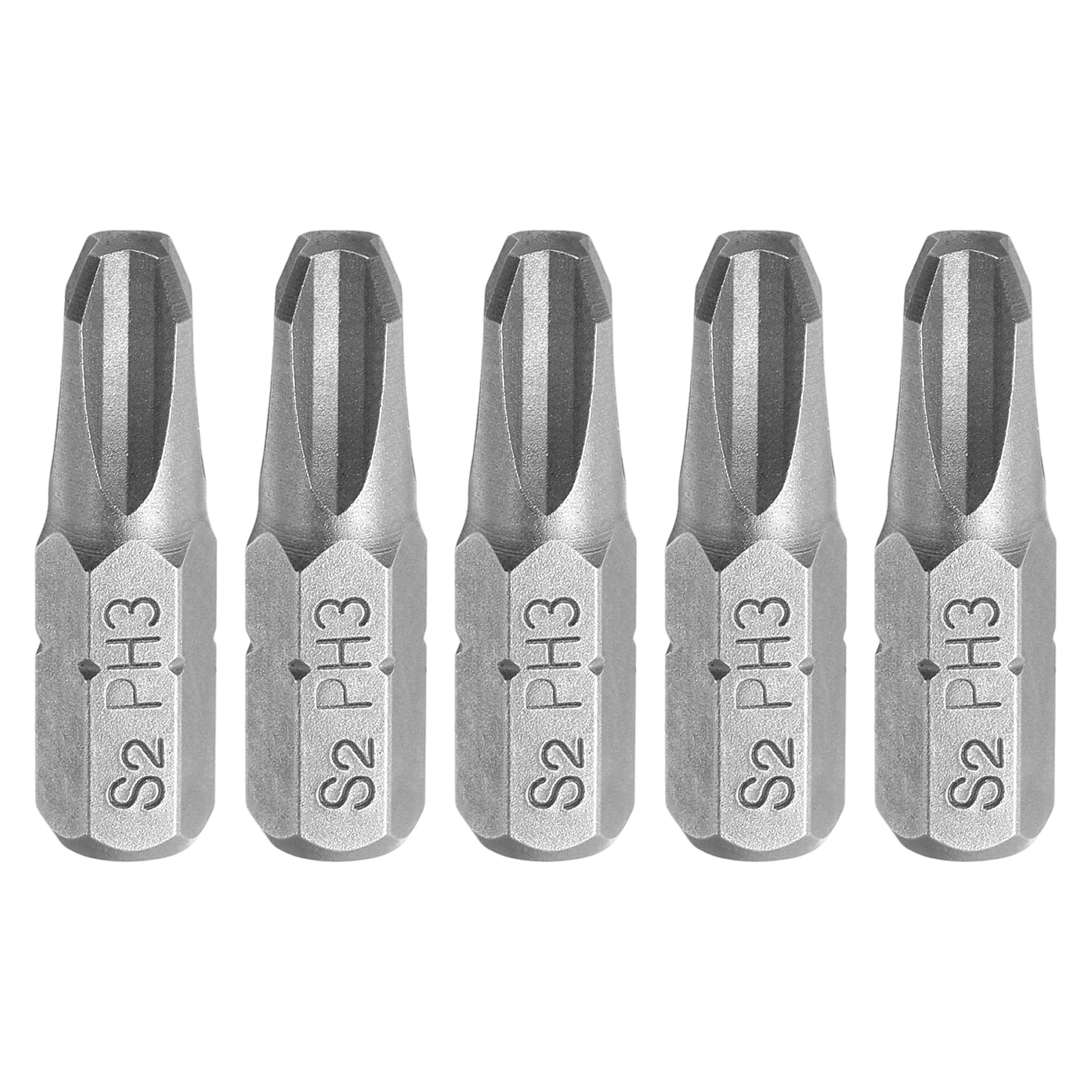 Uxcell 5pcs 1/4" Hex Shank PH3 Magnetic Head 1" Length S2 Phillips ...