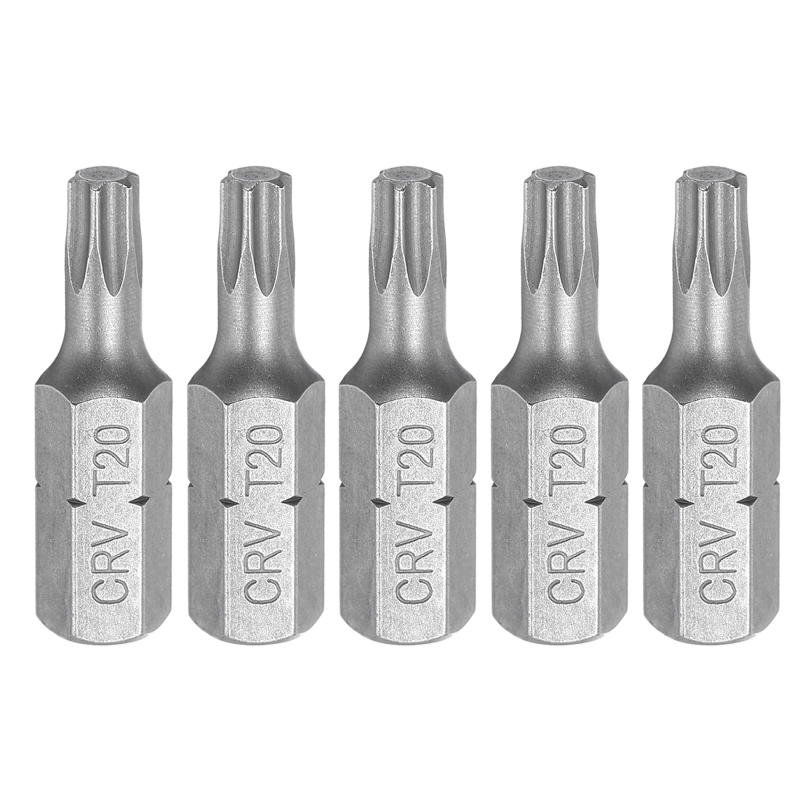 Uxcell 5pcs 1/4" Hex Shank T20 Head Magnetic 1" Length Torx Screwdriver ...
