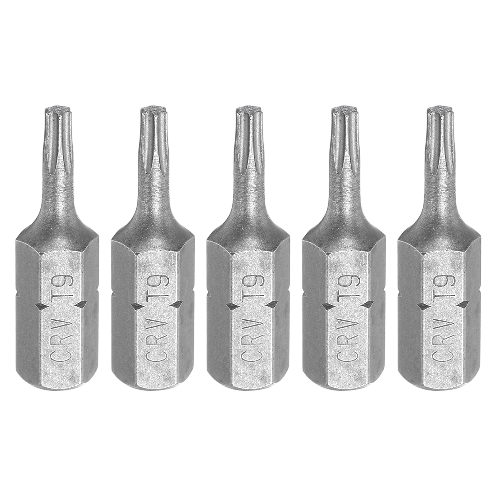 Uxcell 5pcs 1/4" Hex Shank T9 Head Magnetic 1" Length Torx Screwdriver ...