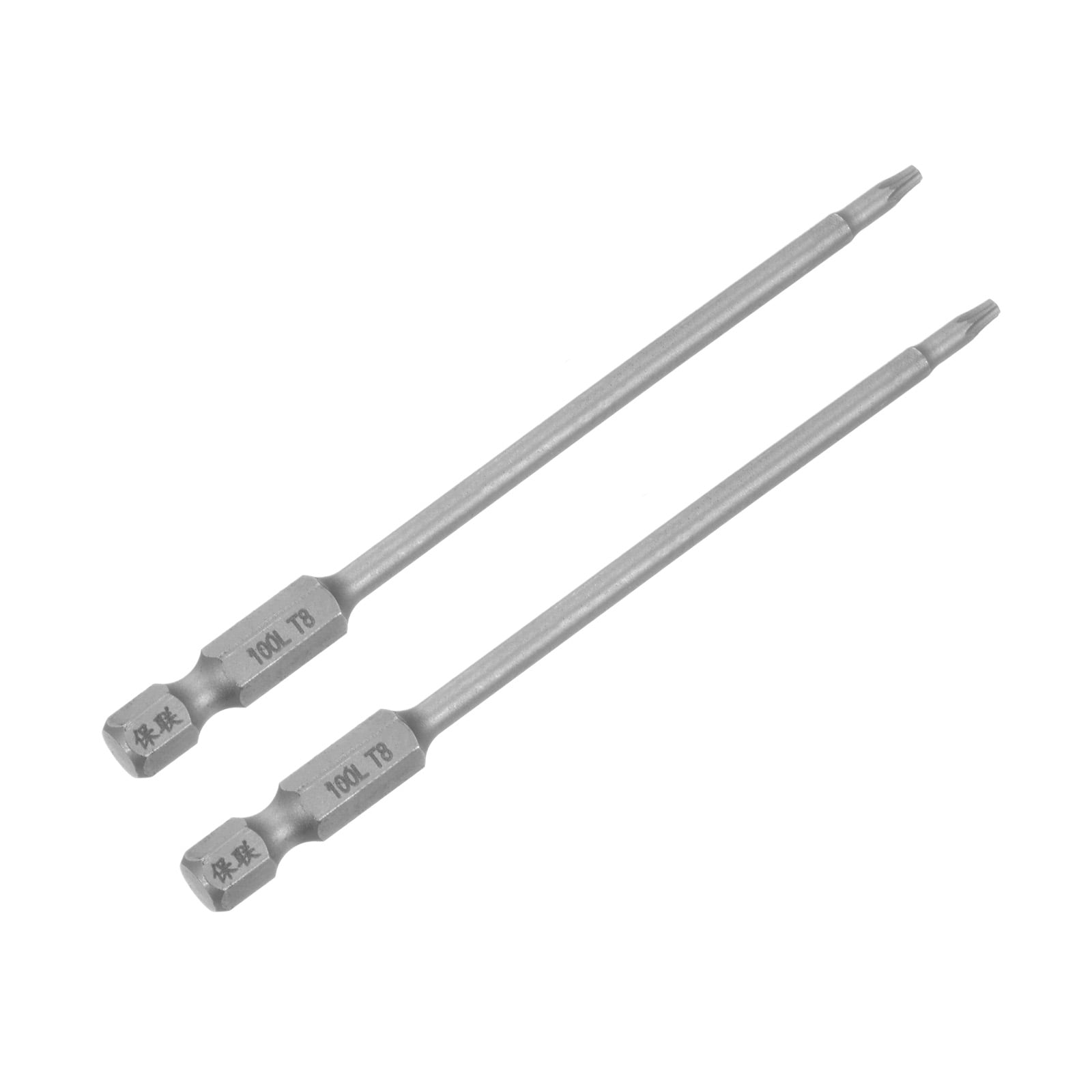 Uxcell 2pcs 1/4" Hex Shank T8 Magnetic Torx Security Screwdriver Bit ...