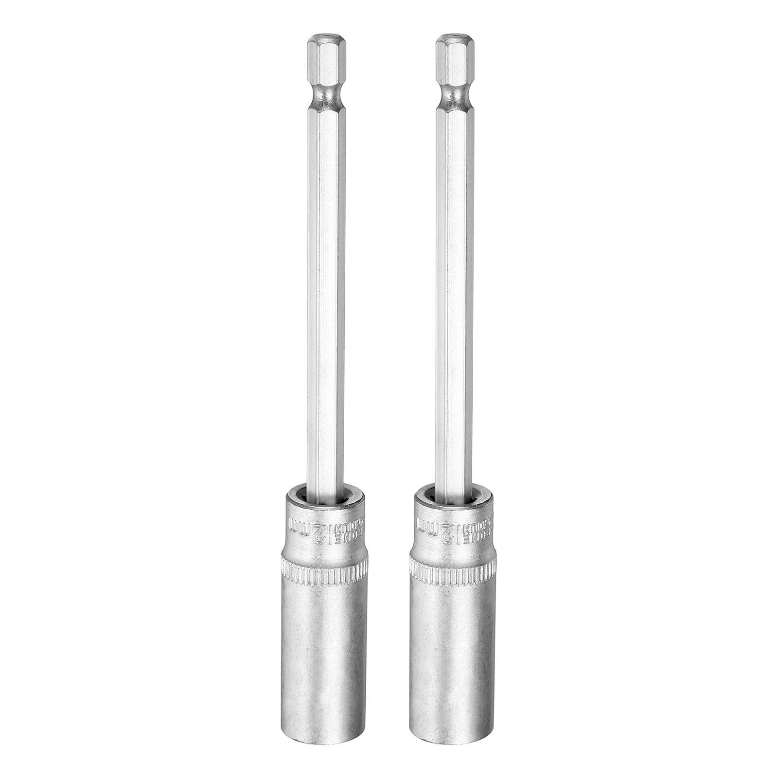 Uxcell 2pcs 1/4" Power Nut Driver Drill Bit 12mm Metric Hex Nut Setter ...