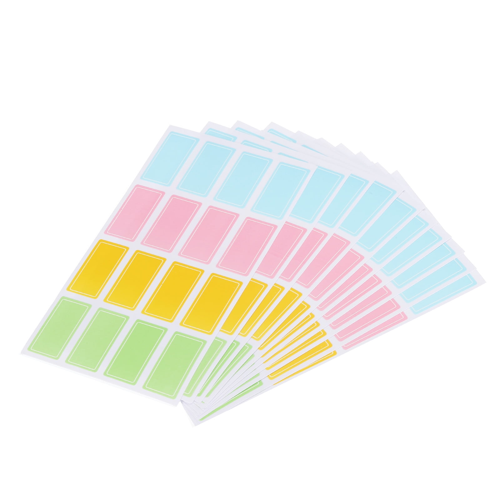 Uxcell 2pcs 10 Sheet Rectangular Color Coding Label 16 Count/Sheet ...