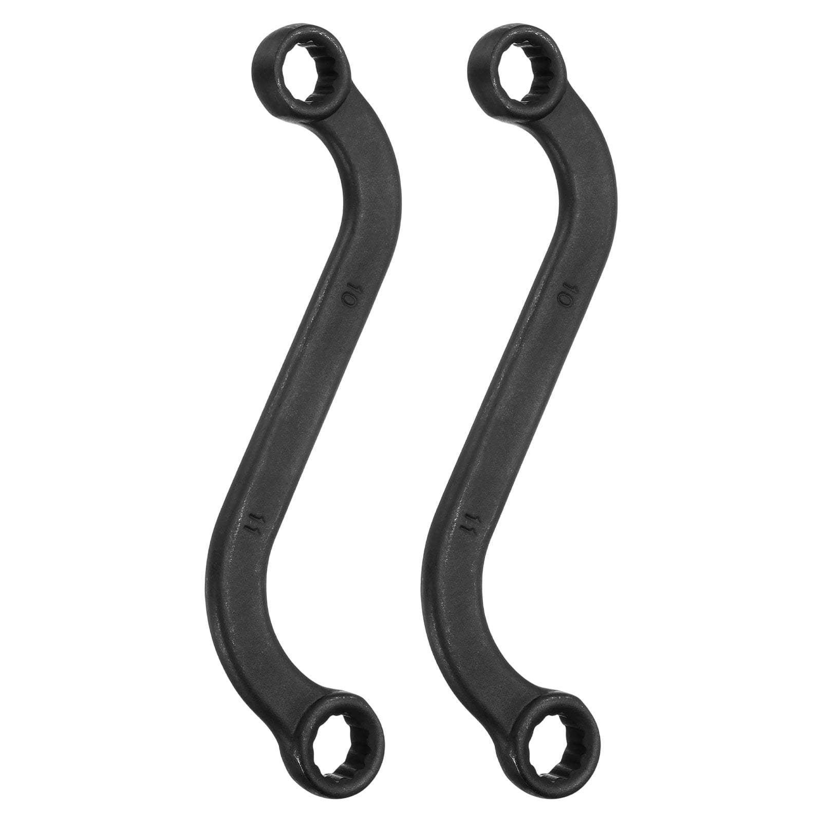 Uxcell 2pcs 10mm x 11mm 12-Point S-Style Box Wrench Double End S-Shaped ...