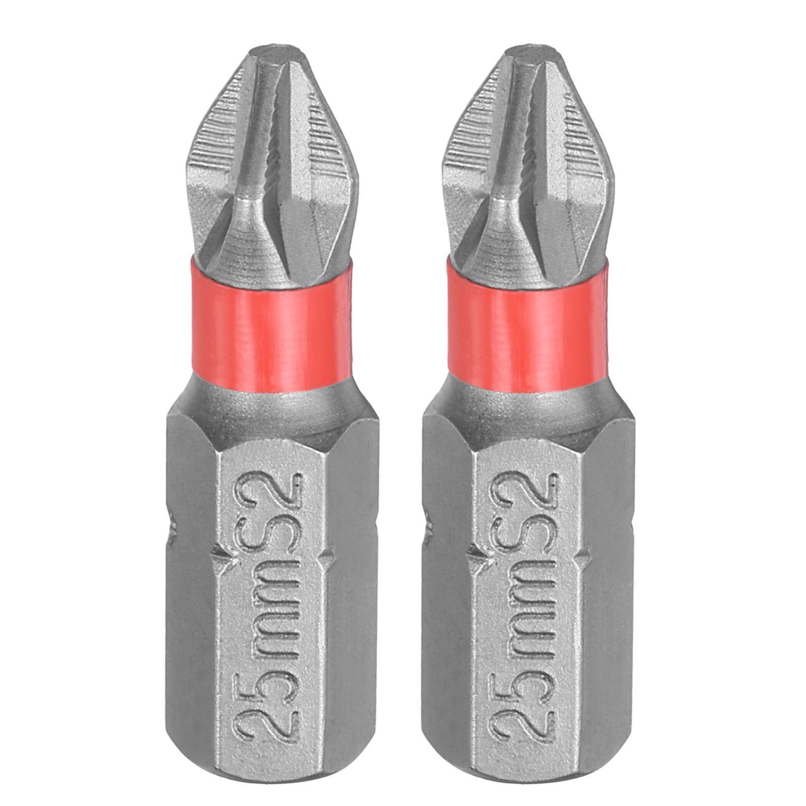 Uxcell 2pcs #2 Anti Slip Phillips Screwdriver Bit PH2 1/4" Hex Shank 1 ...