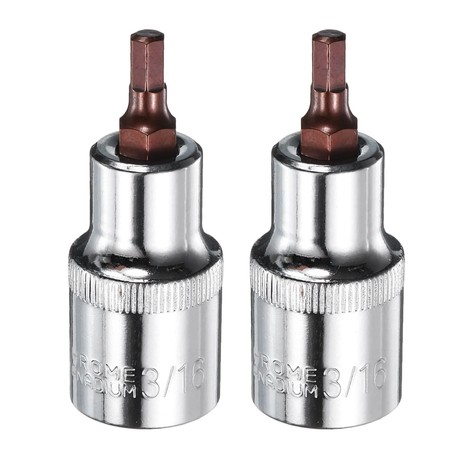 Uxcell 2pcs 3/16" Hex Bit Socket 1/2" Square Drive SAE Extension Impact ...