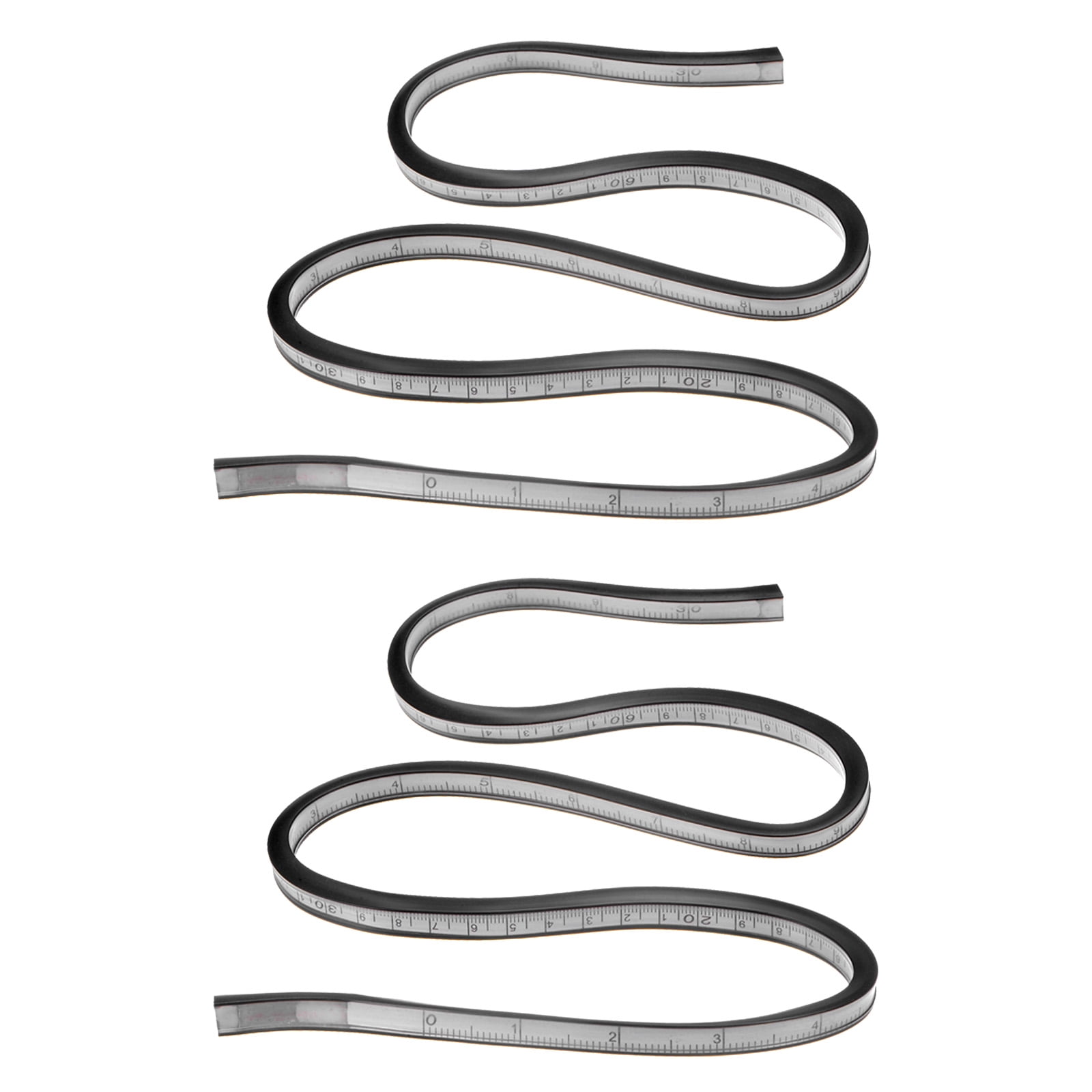 Uxcell 2pcs 30" 75cm Curve Flexible Ruler for Engineering Drawing ...