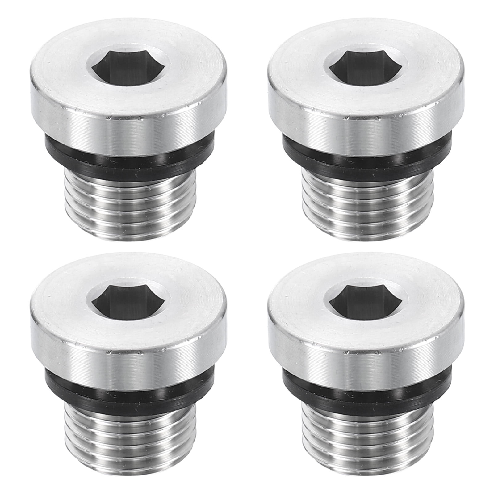 Uxcell 2pcs 304 Stainless Steel Pipe Plug Fitting M22x1.5 Metric Male ...