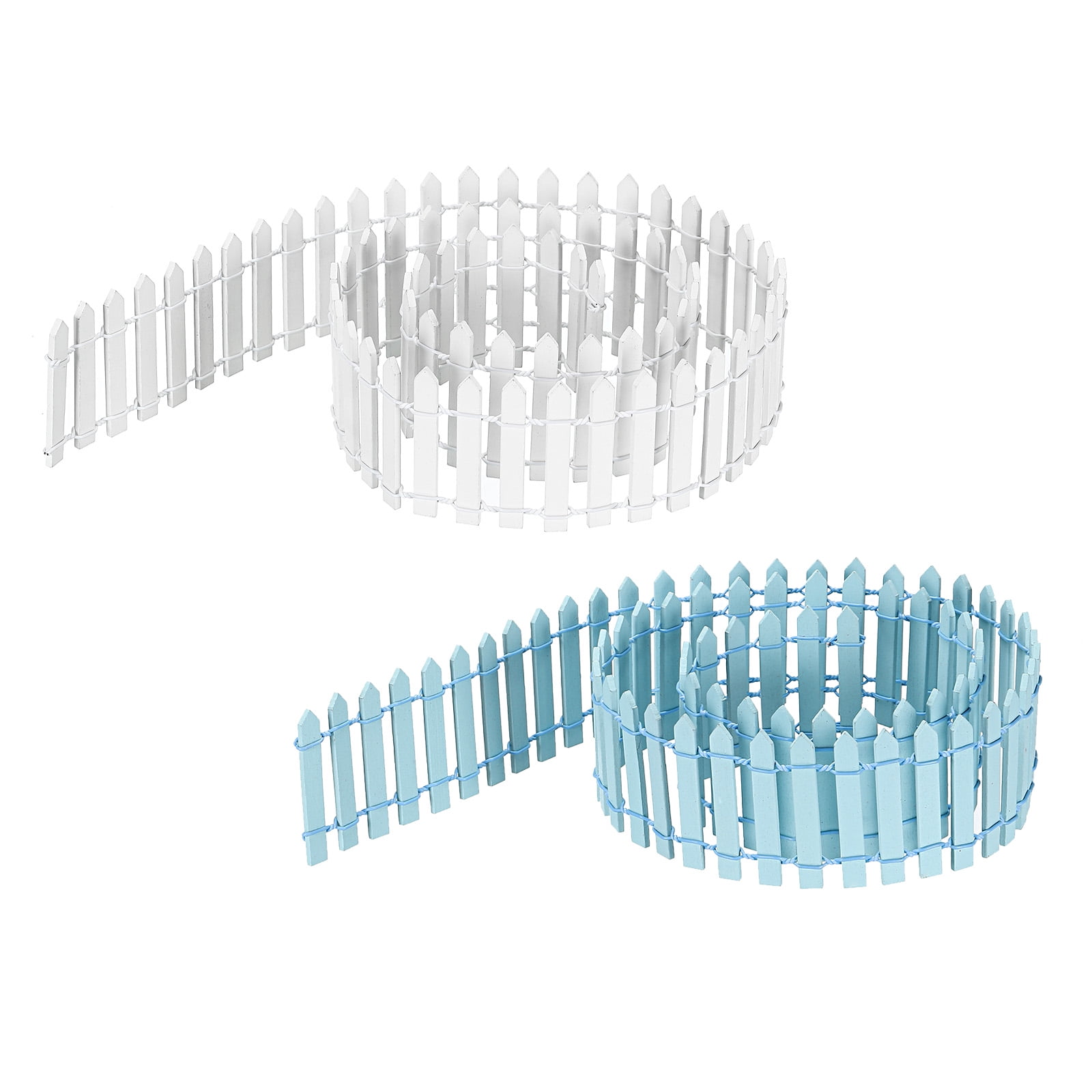 Uxcell 2pcs 35 Inch Miniature Garden Fence, Mini Ornament Wood Picket ...