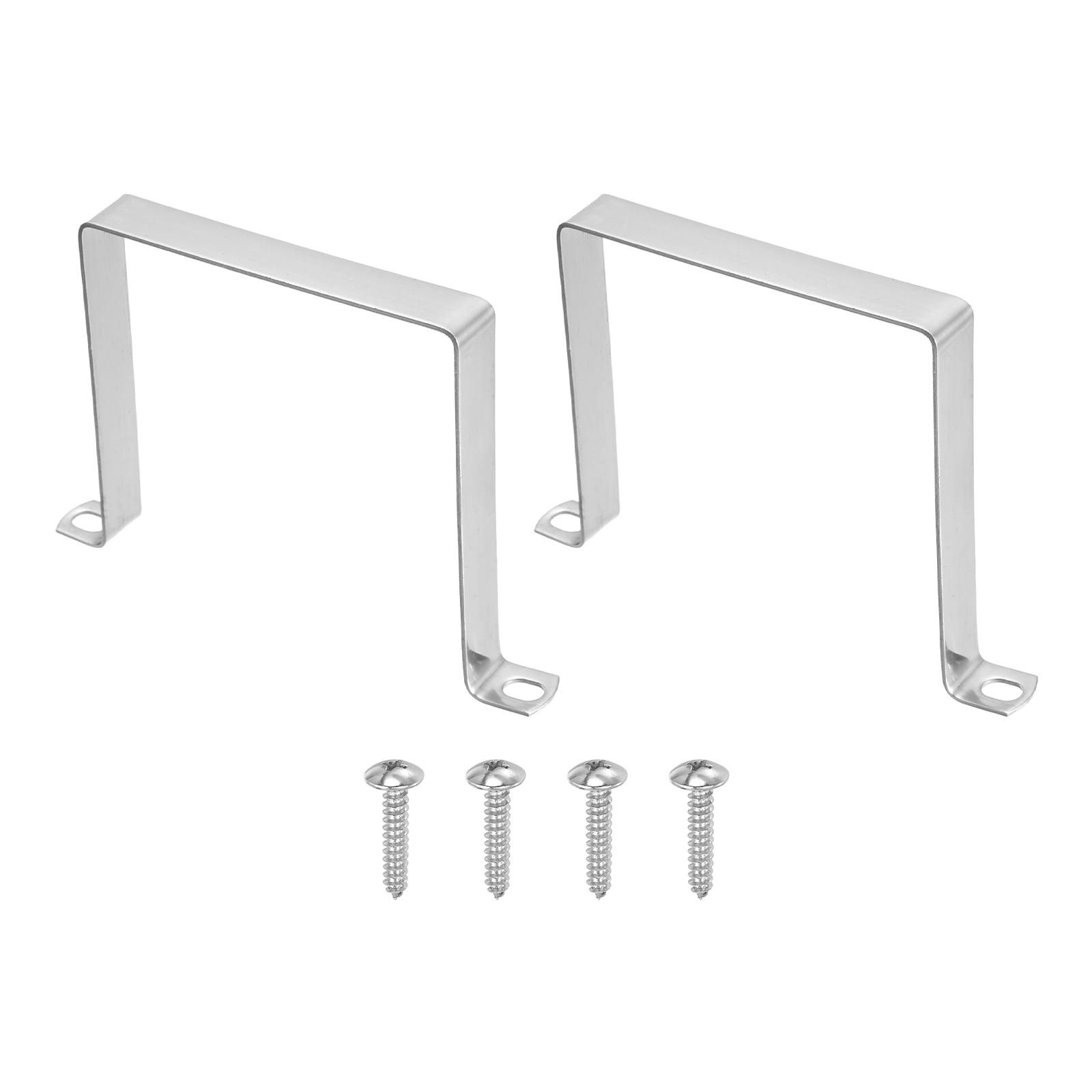 Uxcell 2pcs 4.7" x 4.7" Square Pipe Clamp, 304 Stainless Steel U Shaped ...