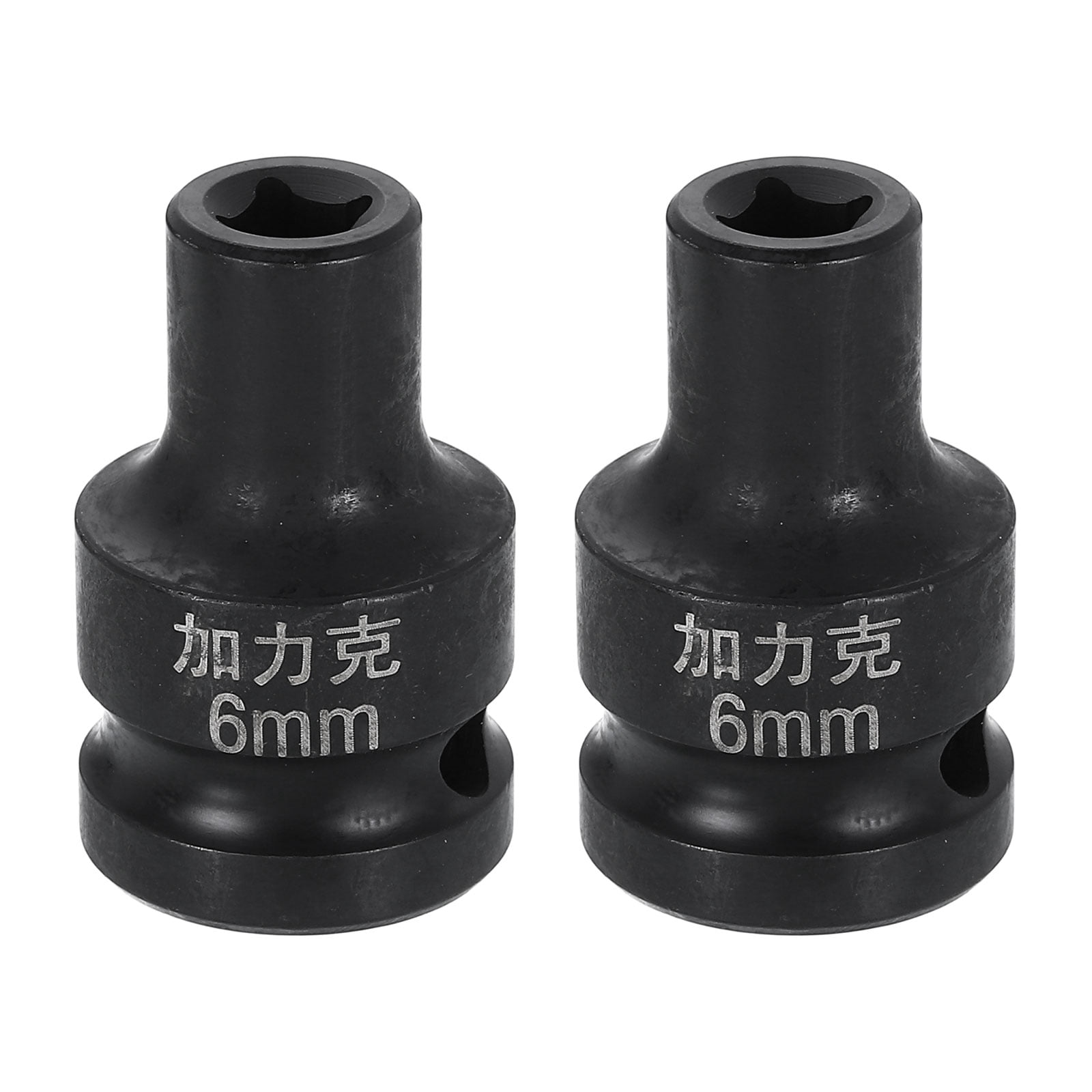 Uxcell 2pcs 4 Point Square Socket 1/2" Drive 6mm Metric CR-V Impact ...