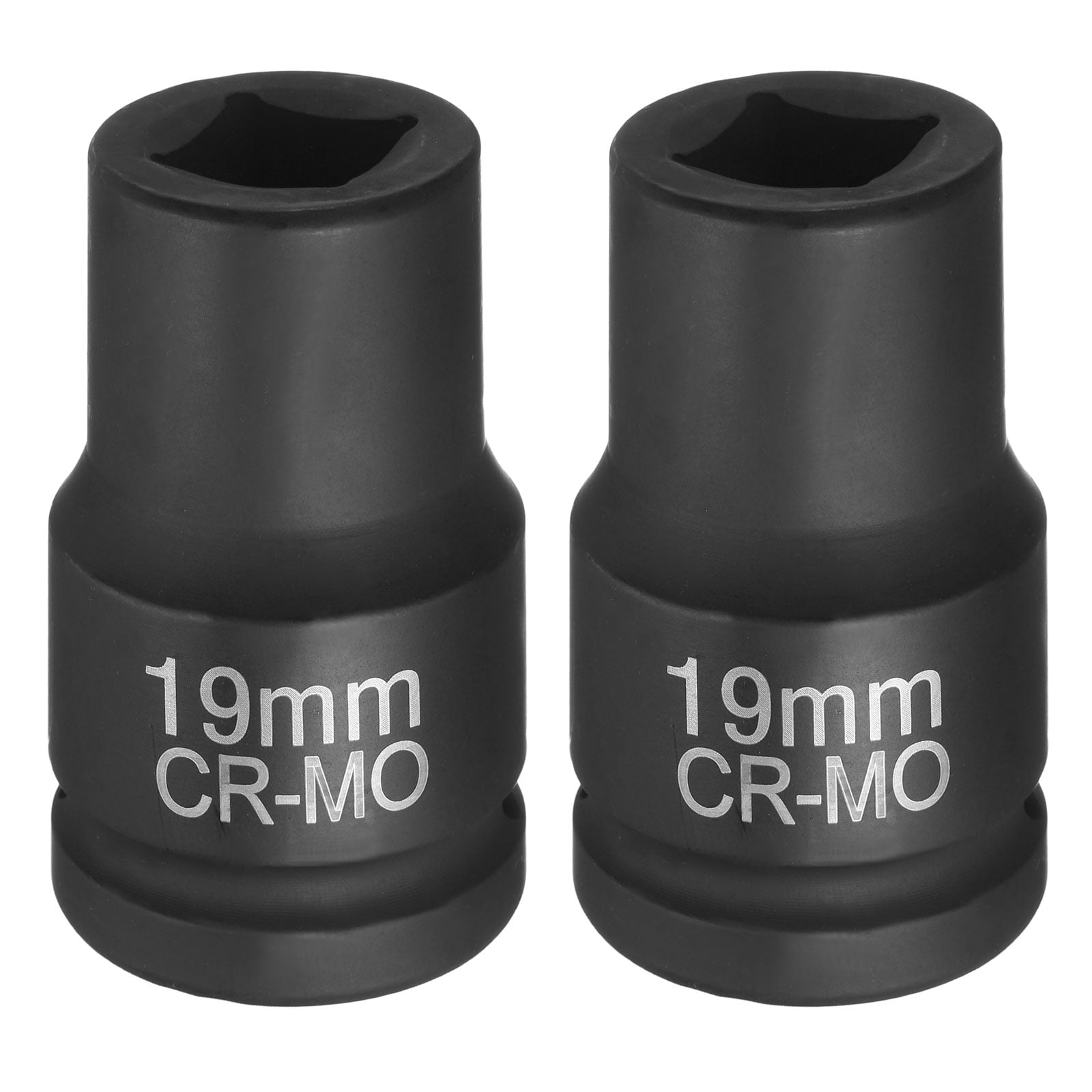 Uxcell 2pcs 4 Point Square Socket 1" Drive 19mm Metric CR-MO Impact ...