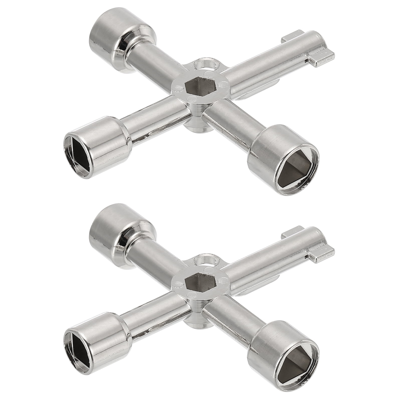 Uxcell 2pcs 4 Way Utility Key, Multifunction Triangle Square Panel ...