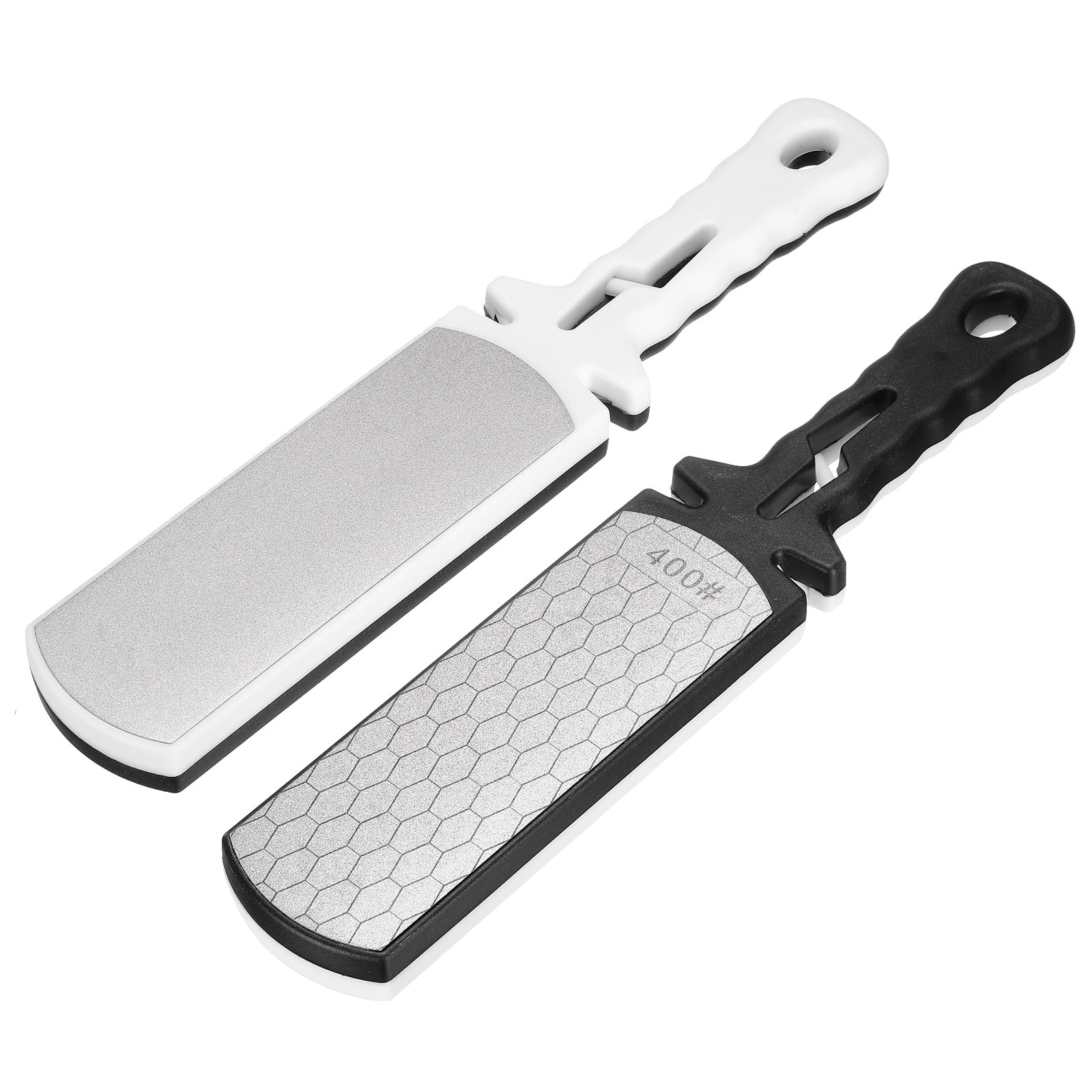 Uxcell 2pcs 400/1000 Grit Handheld Diamond Sharpening Stone Double ...