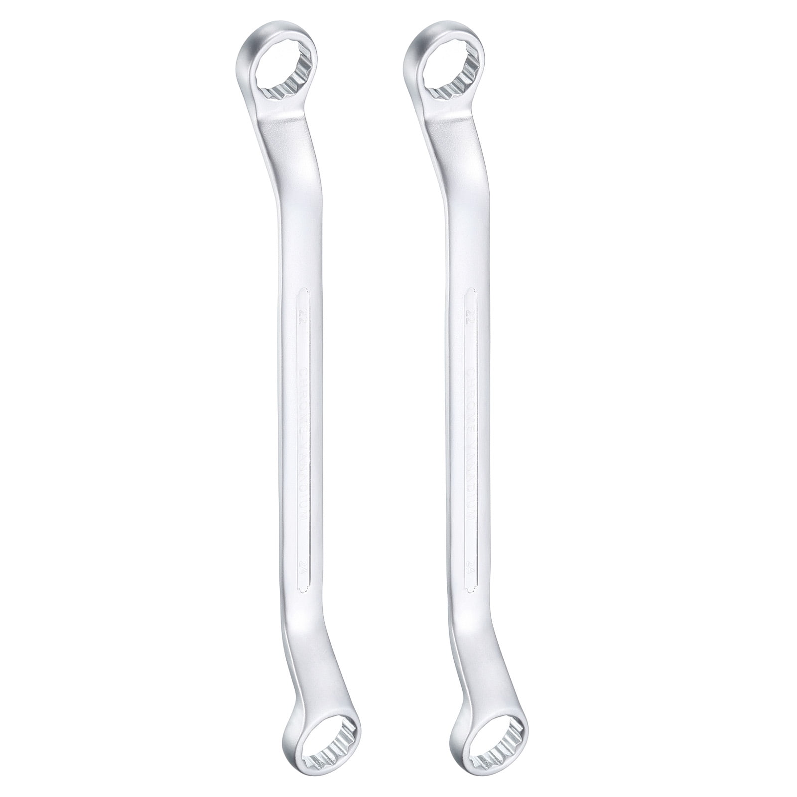 Uxcell 2pcs 45-Degree Offset Box End Wrench 22mm x 24mm 12 Point Metric ...