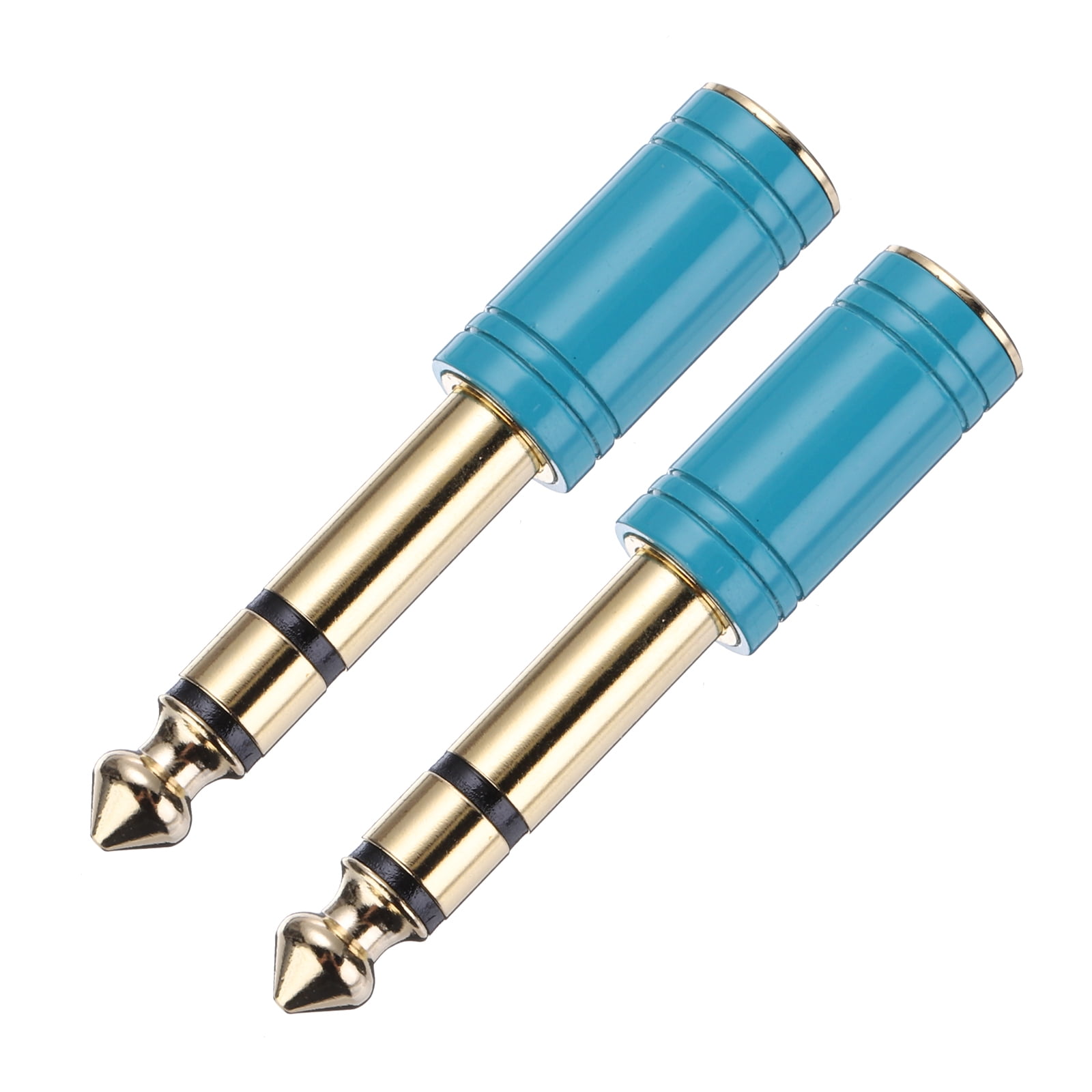 Uxcell 2pcs 6.35mm Male to 3.5mm Female Stereo Headphone Adapter, 1/4 ...