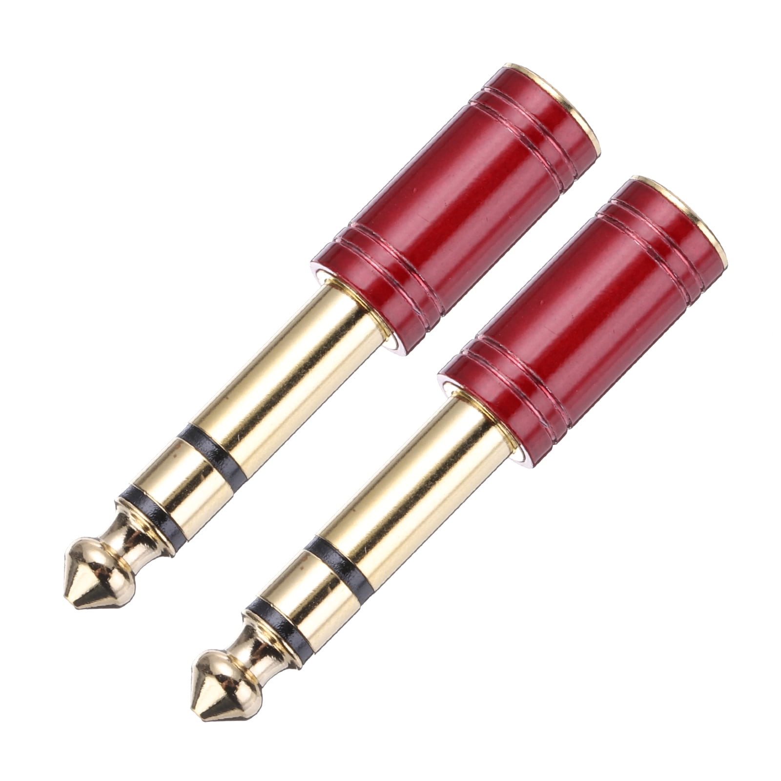 Uxcell 2pcs 6.35mm Male to 3.5mm Female Stereo Headphone Adapter, 1/4 ...