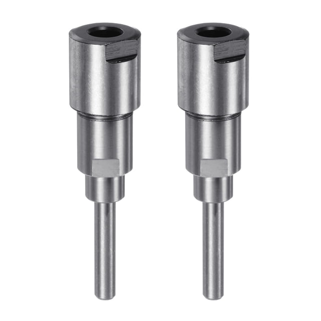 Uxcell 2pcs 6.35mm to 8mm Router Collet Extension Rod Converter Adapter ...