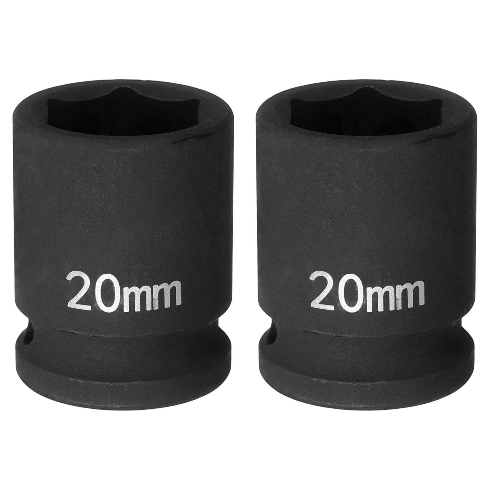 Uxcell 2pcs 6 Point Impact Socket 20mm Metric Socket 1/2" Square Drive ...