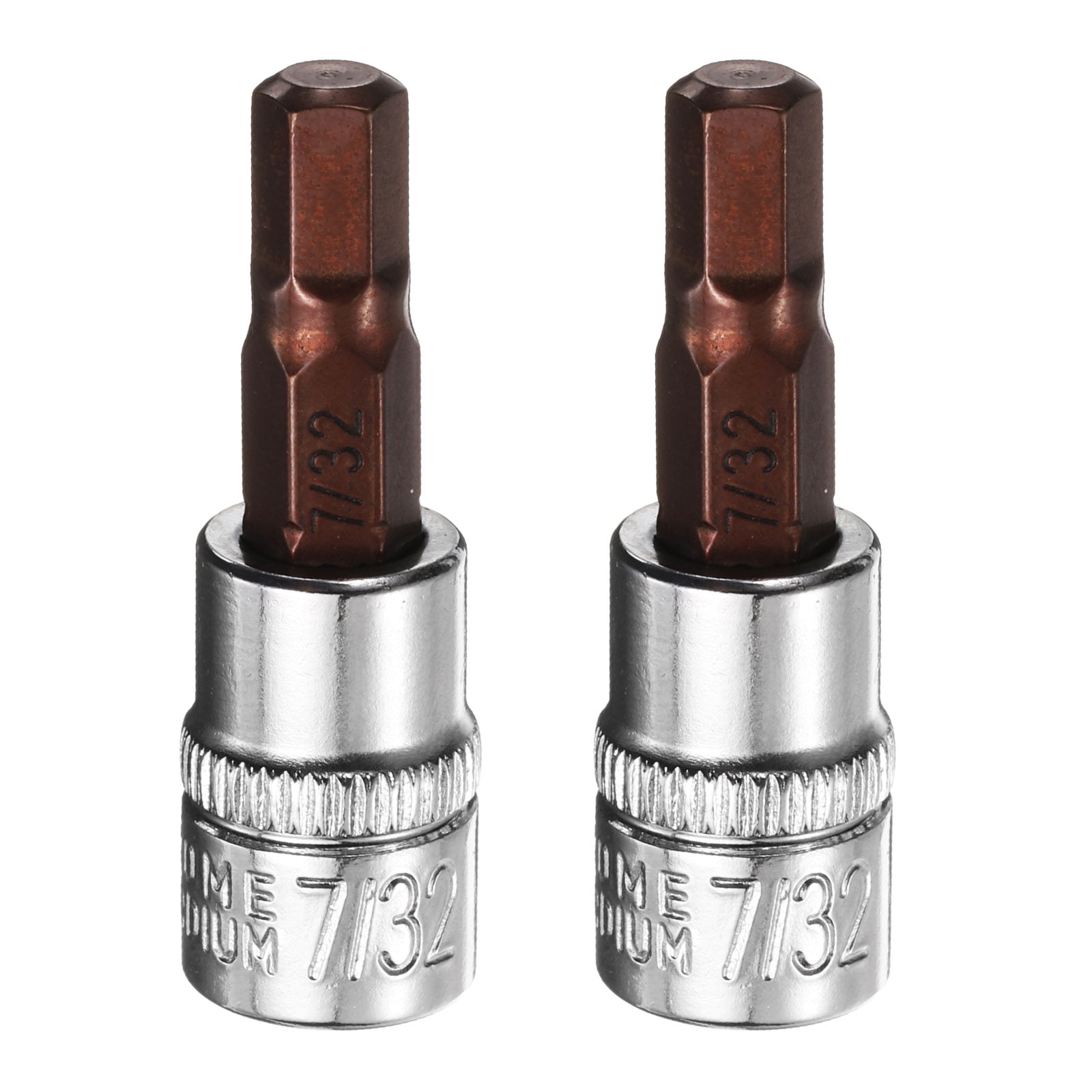 Uxcell 2pcs 7/32" Hex Bit Socket 1/4" Square Drive SAE Extension Impact ...