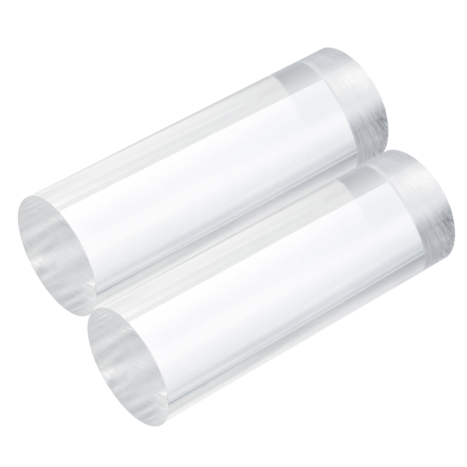 Uxcell 2pcs Acrylic Round Rods 1 3/8" x 4" Clear Acrylic Dowel Rods ...