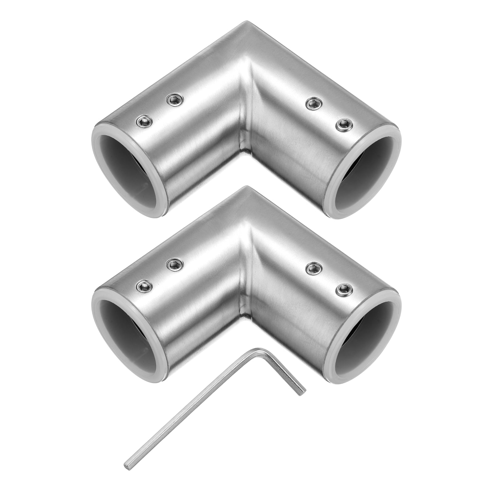 Uxcell 2pcs Adjustable Curtain Rods Corner Connector 90 Degree ...