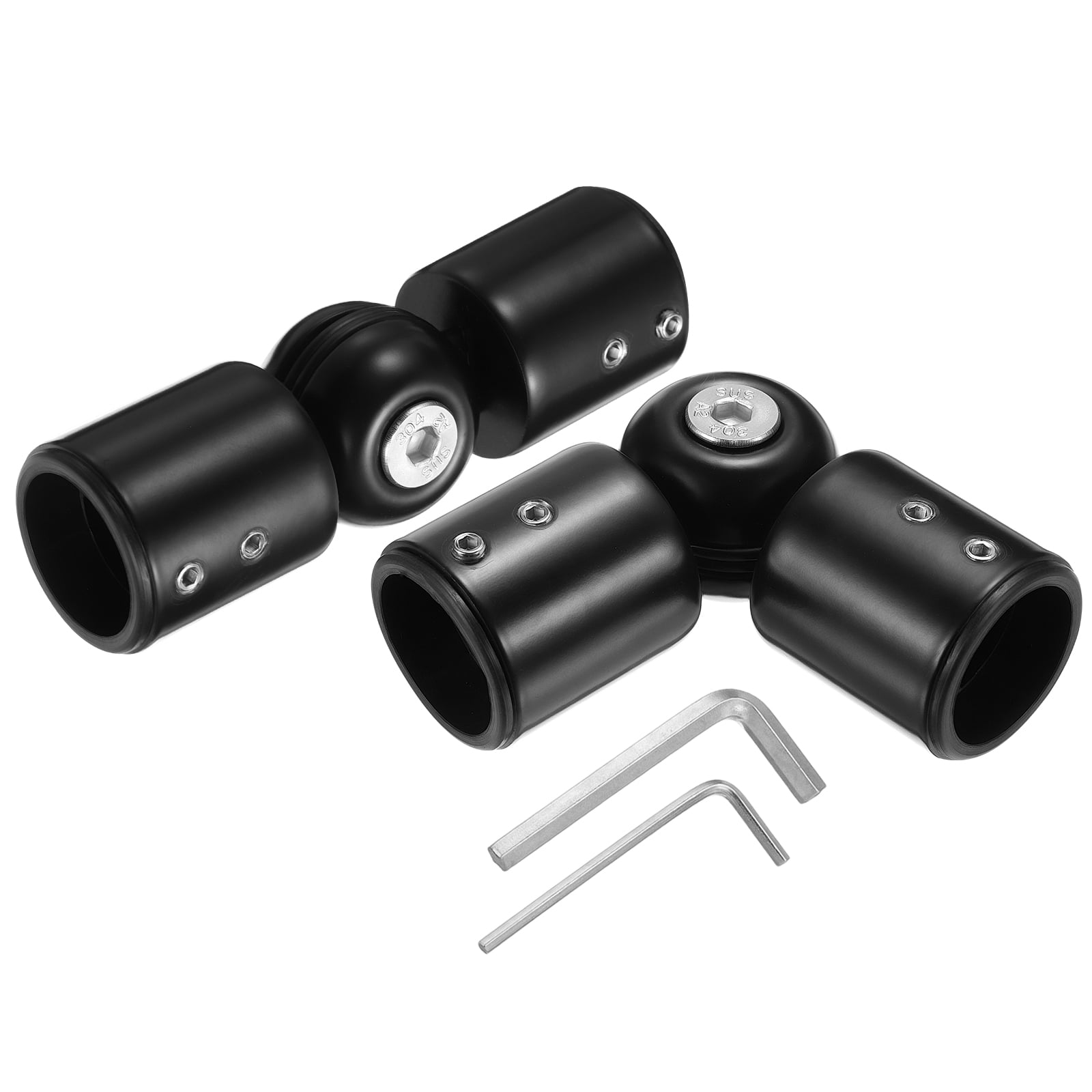 Uxcell 2pcs Adjustable Curtain Rods Corner Connector Elbow Connectors ...