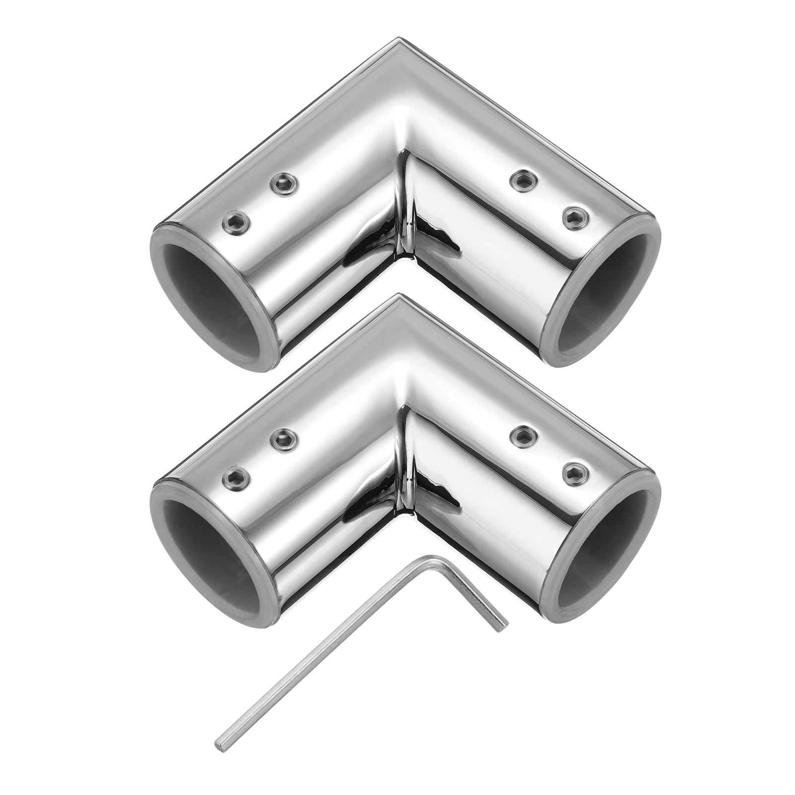 Uxcell 2pcs Adjustable Curtain Rods Corner Connectors 90 Degree ...